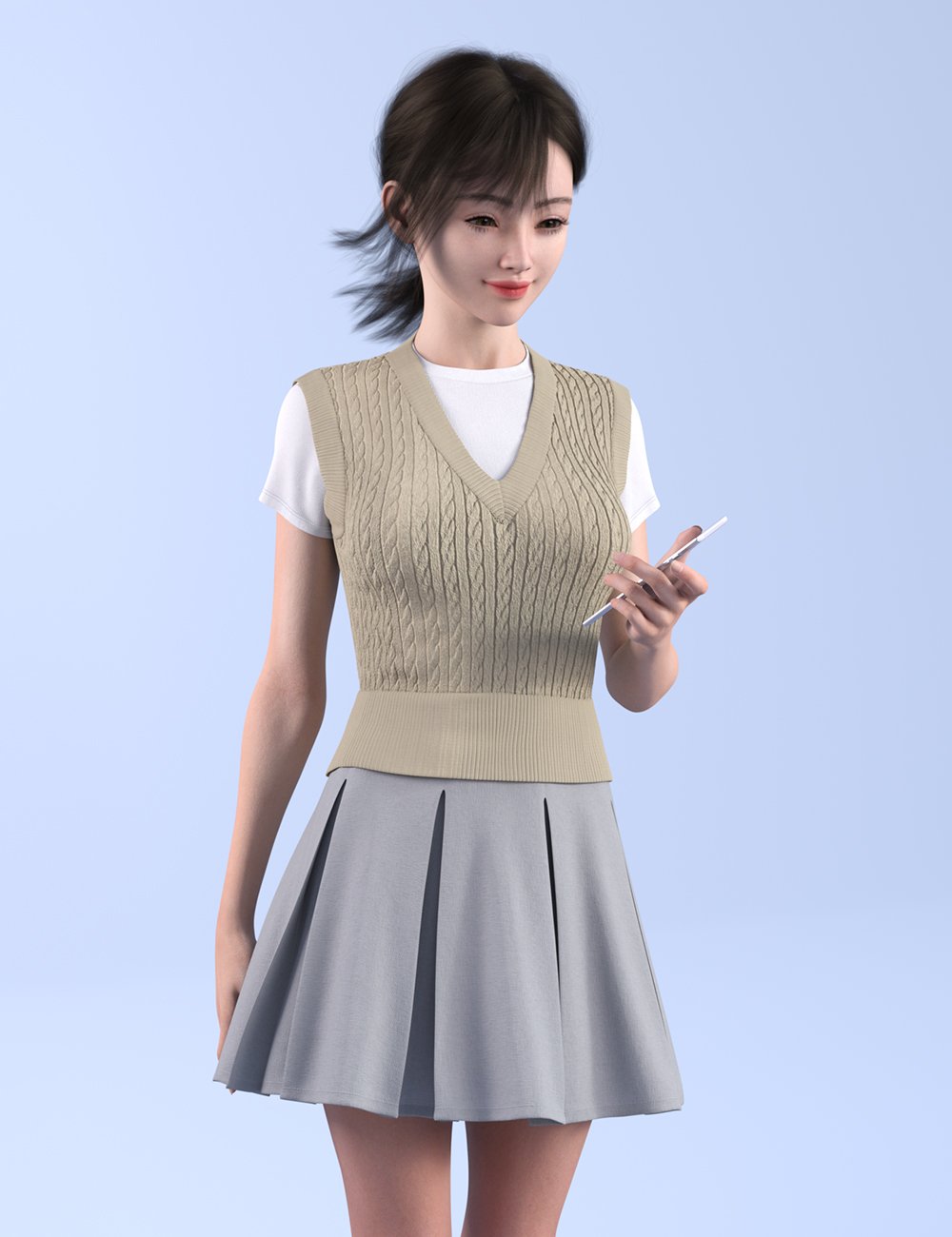dForce HnC25 Knit Vest Code Outfits for Genesis 9 | Daz 3D