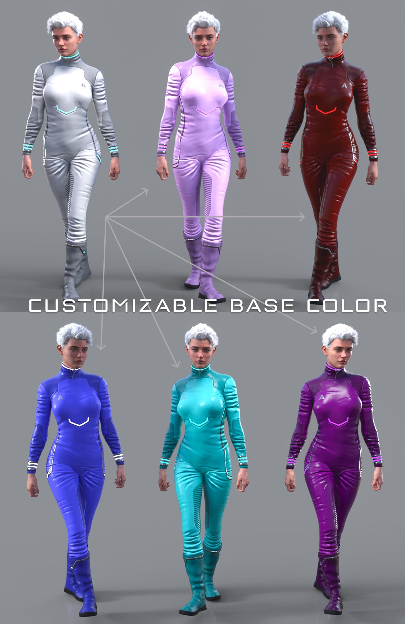 Space Crew Outfit for Genesis 9 Texture Expansion | Daz 3D