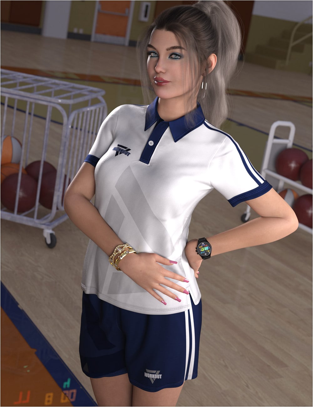Workout Textures for dForce SU Campus Sportswear ⋆ 3d-stuff Community