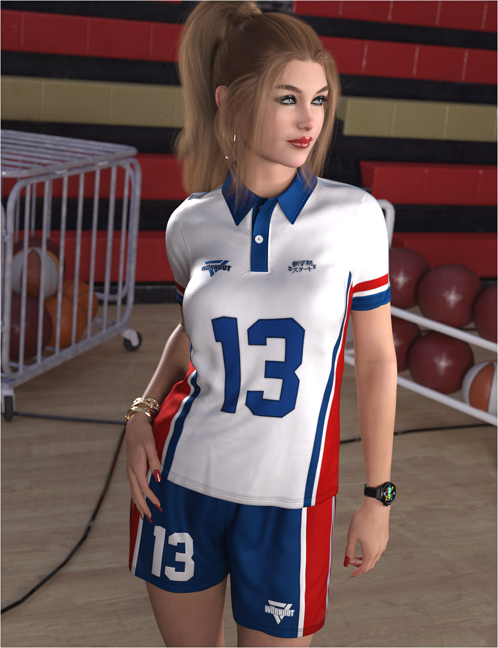 Workout Textures for dForce SU Campus Sportswear | Daz 3D