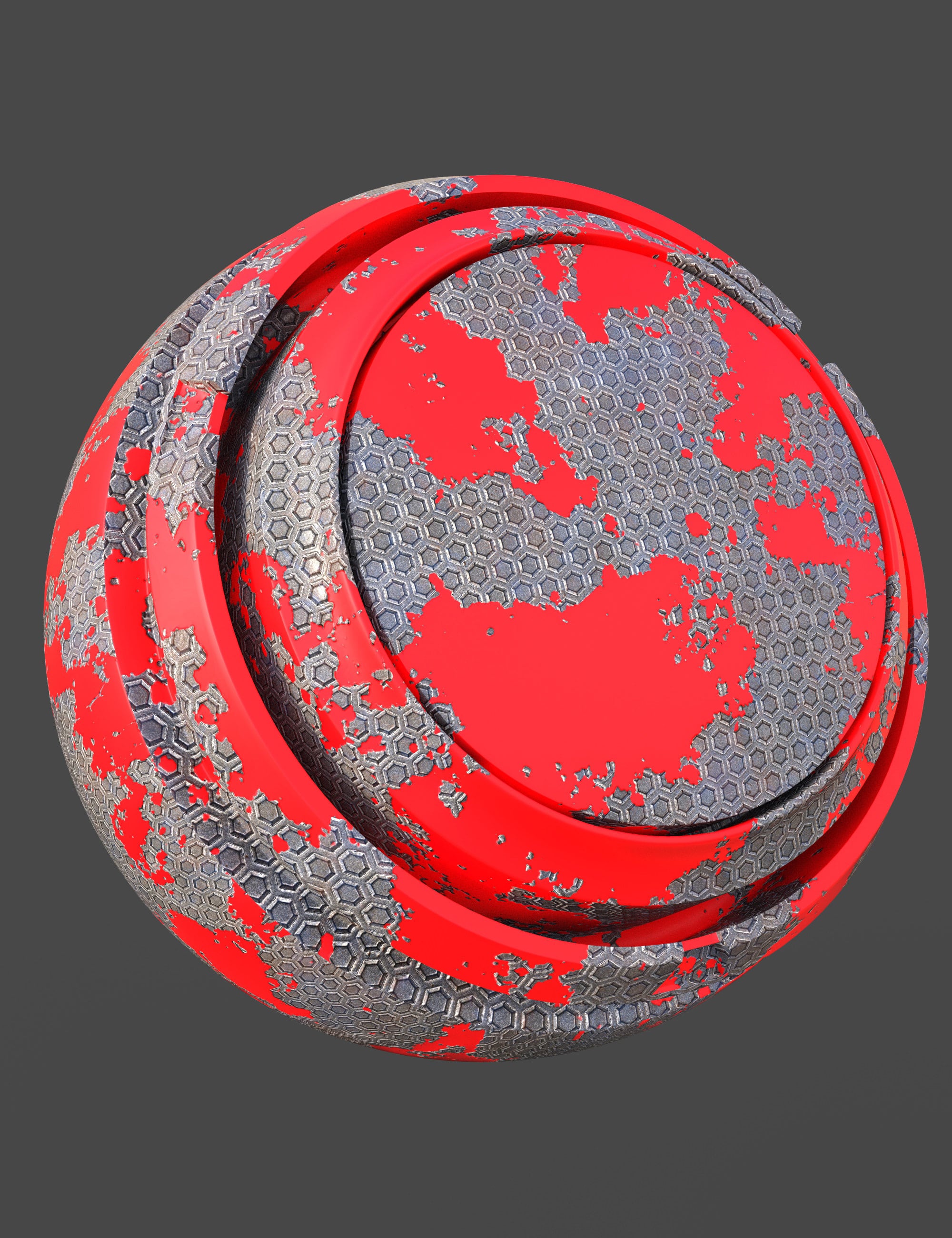 Painted Hex Metal Iray Shaders | Daz 3D