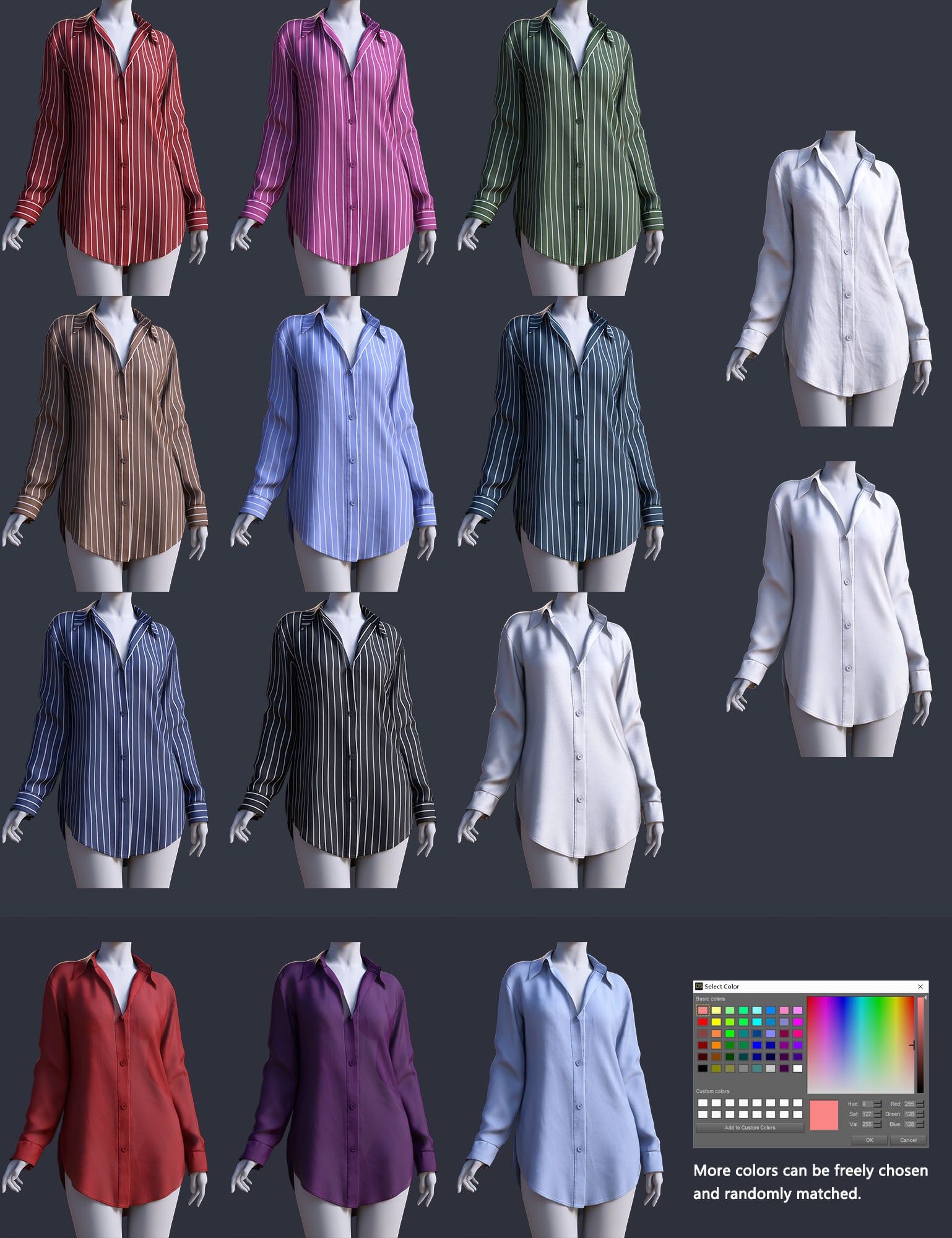 dForce BS Long Shirt for Genesis 9 | Daz 3D