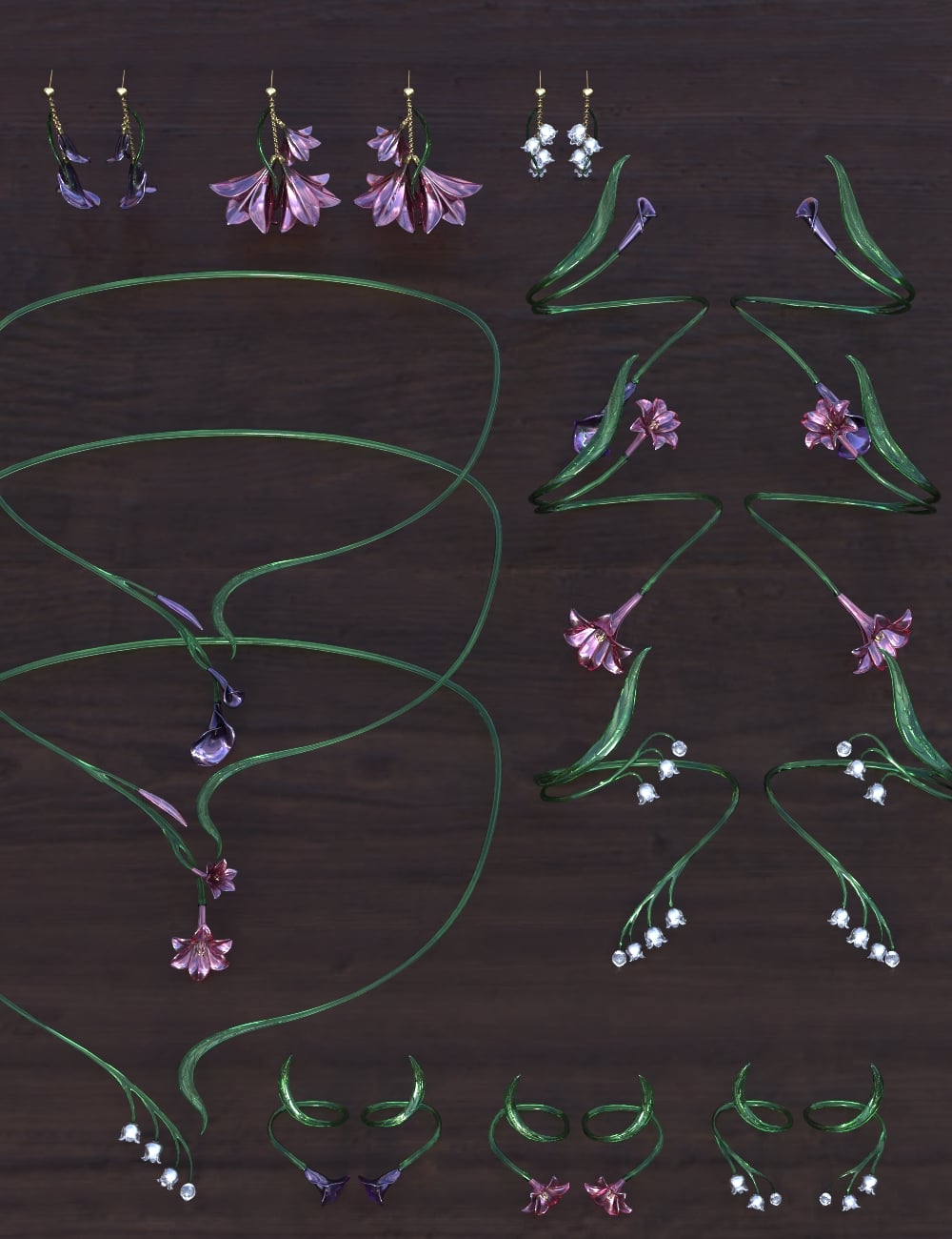 TMD Lilion Jewelry for Genesis 9 | Daz 3D