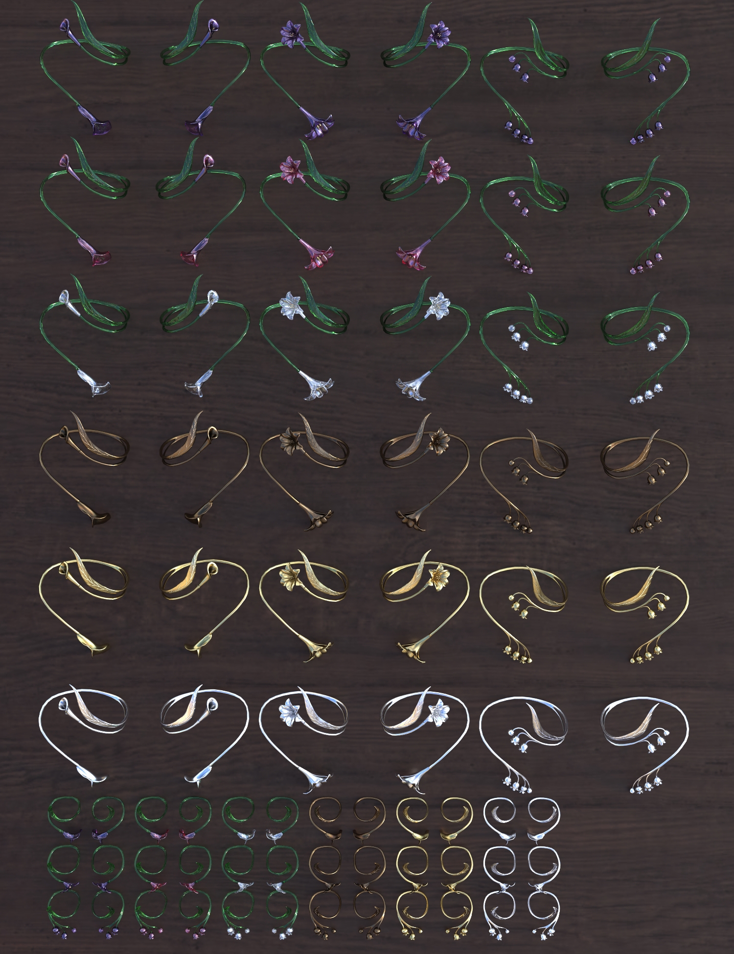 TMD Lilion Jewelry for Genesis 9 | Daz 3D