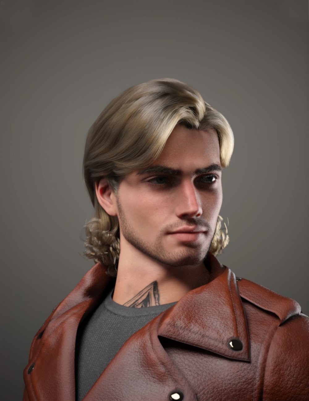 dForce Joshua Curls Hair and Beard For Genesis 9 | Daz 3D