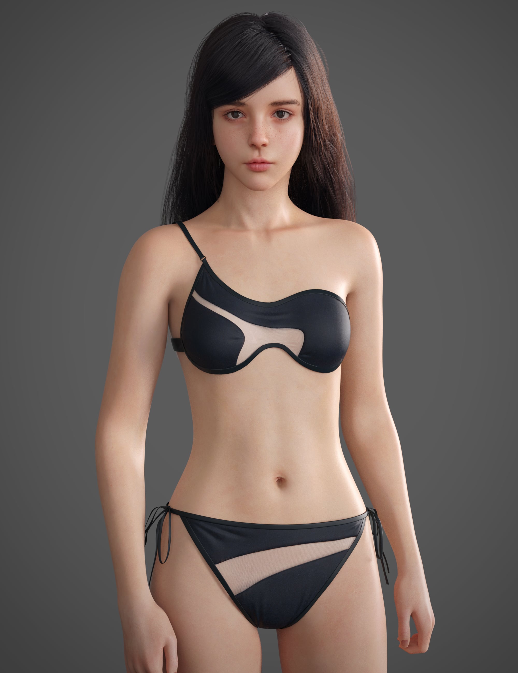 dForce MB One Shoulder Bikini for Genesis 9 Female | Daz 3D