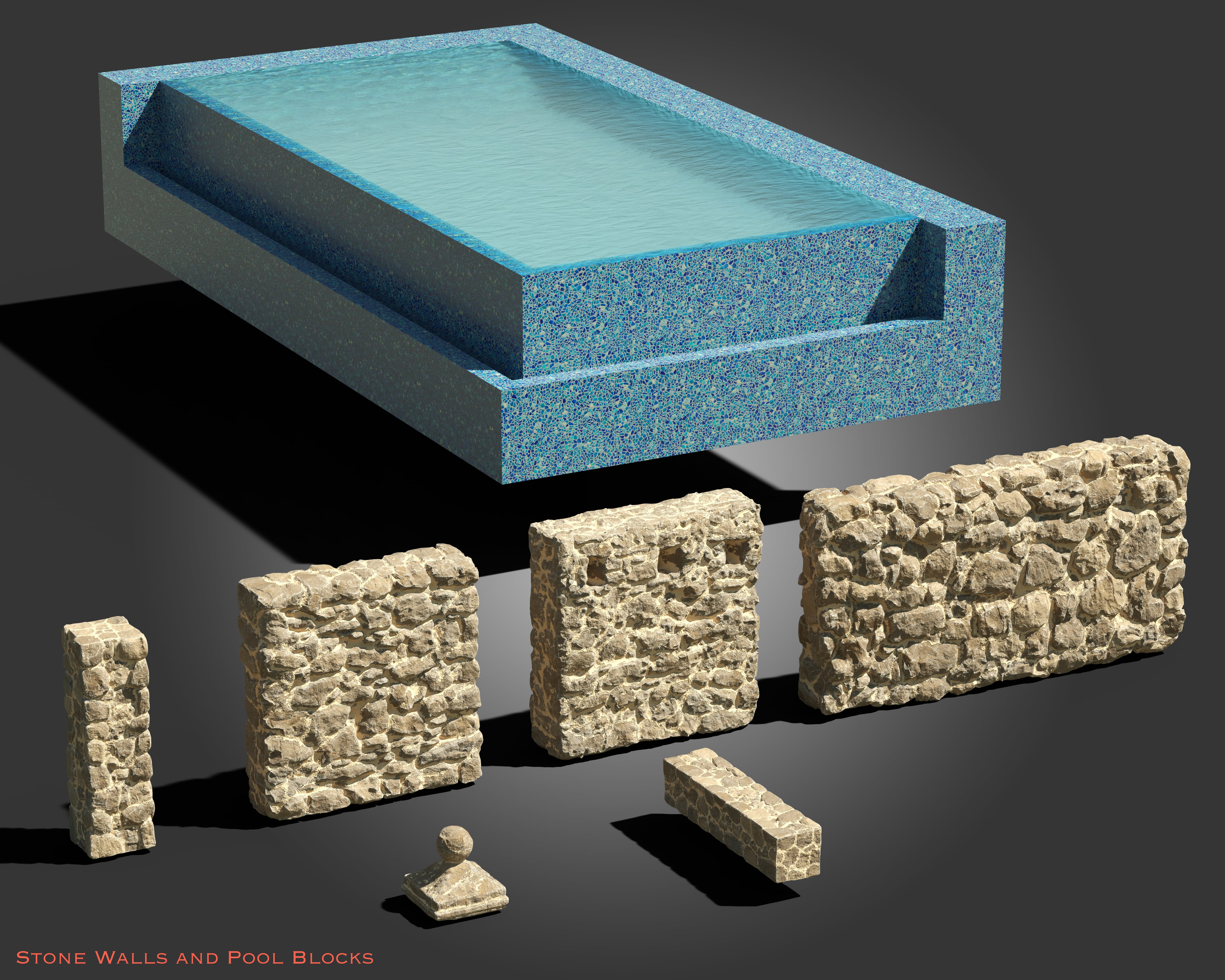Hill Side Villa Modular Blocks and Presets | Daz 3D