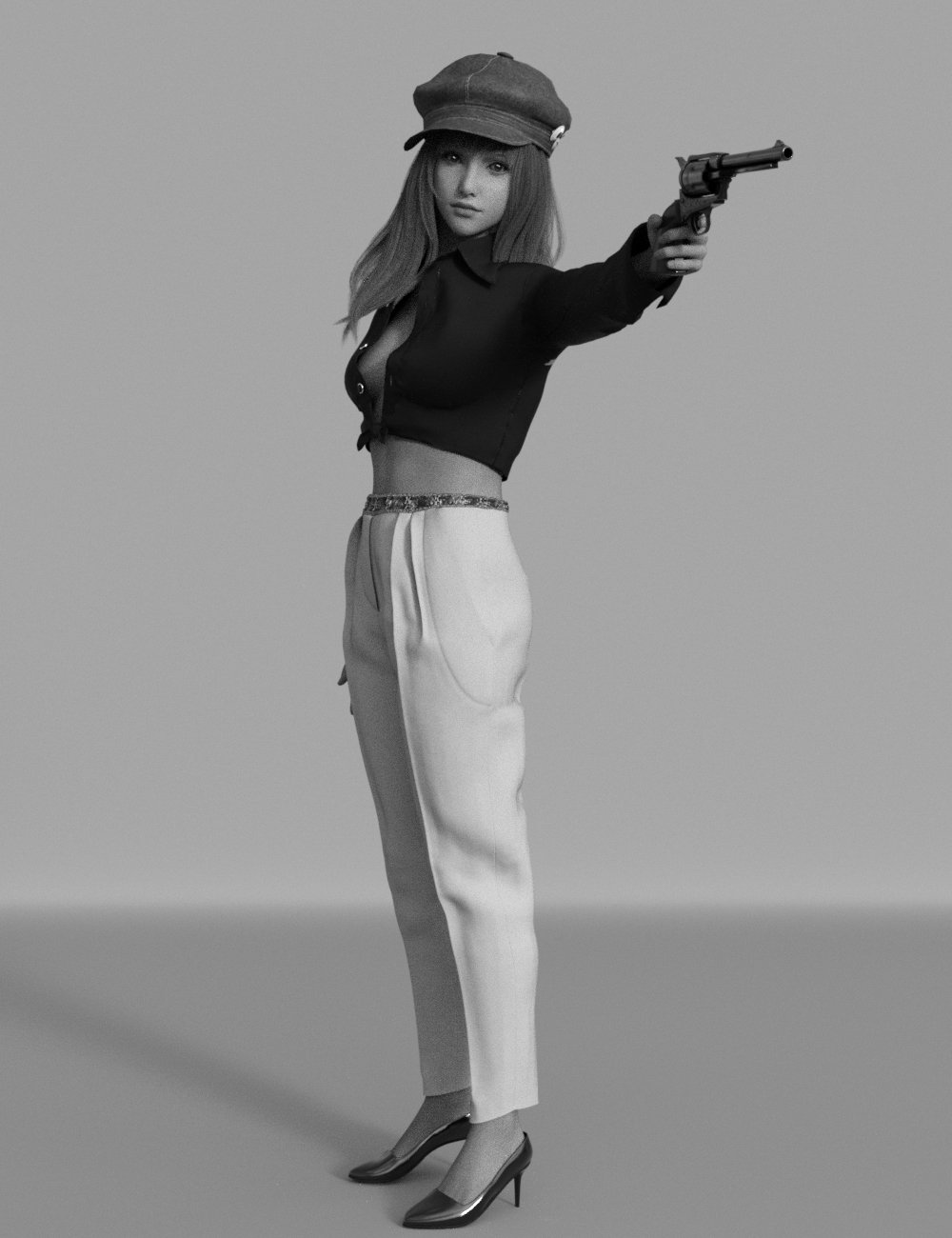 KuJ Revolver and Poses for Genesis 9 | Daz 3D