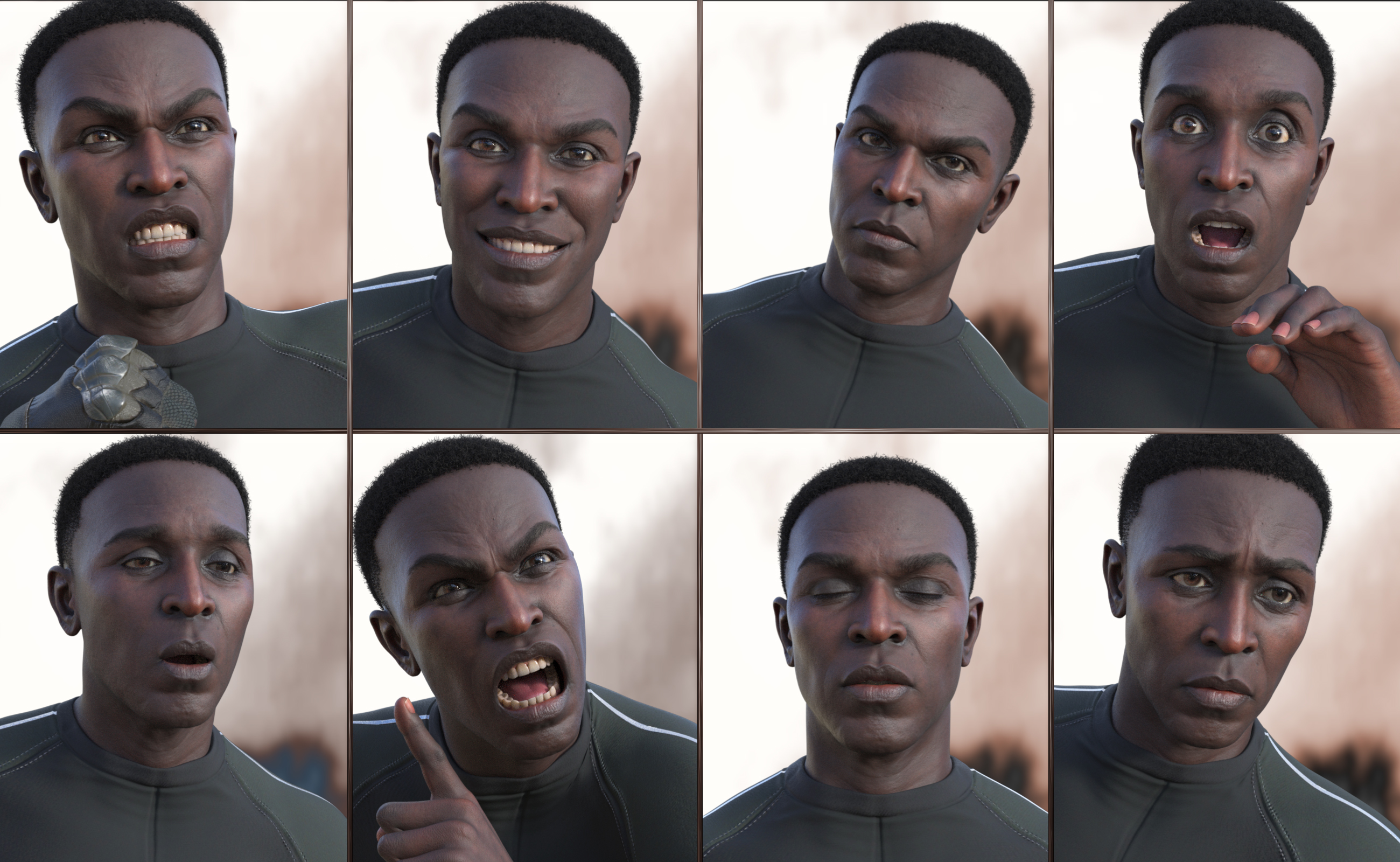 JW Bravery Expressions for Bishop 9 | Daz 3D