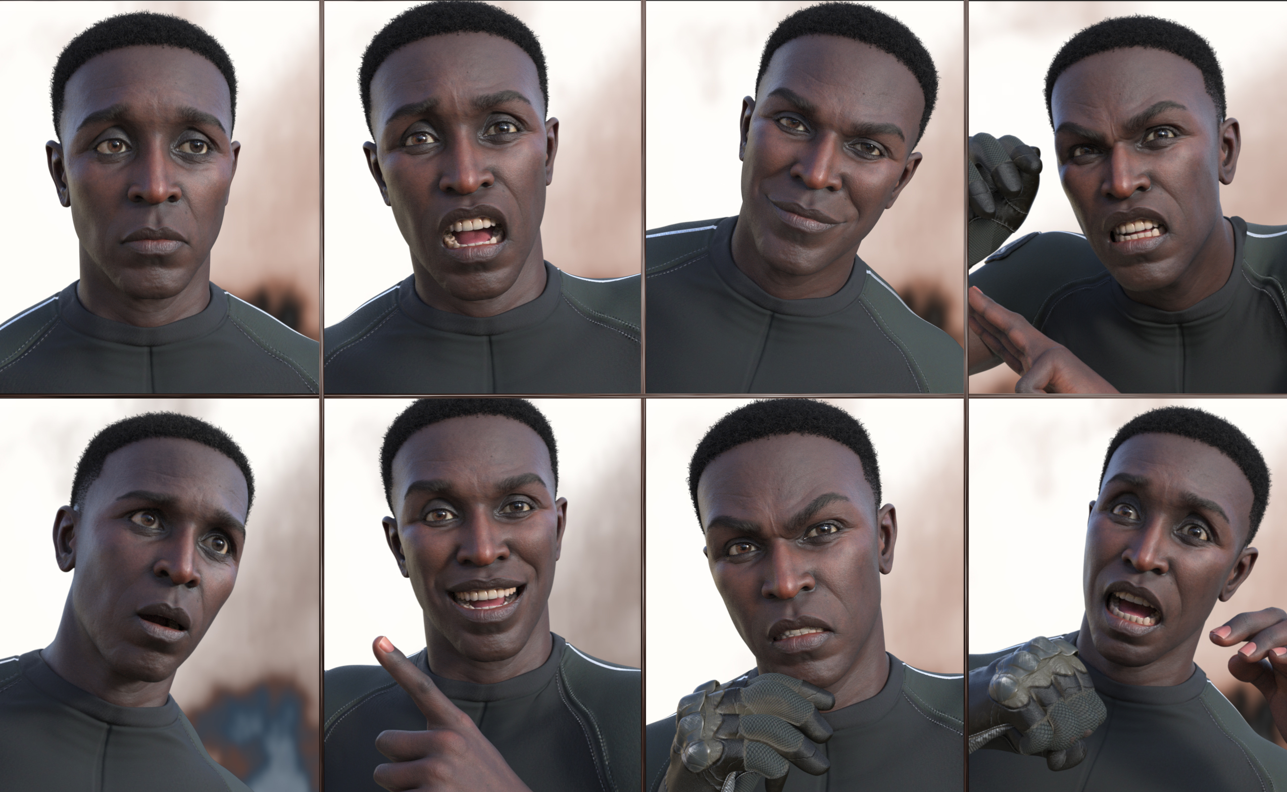 JW Bravery Expressions for Bishop 9 | Daz 3D