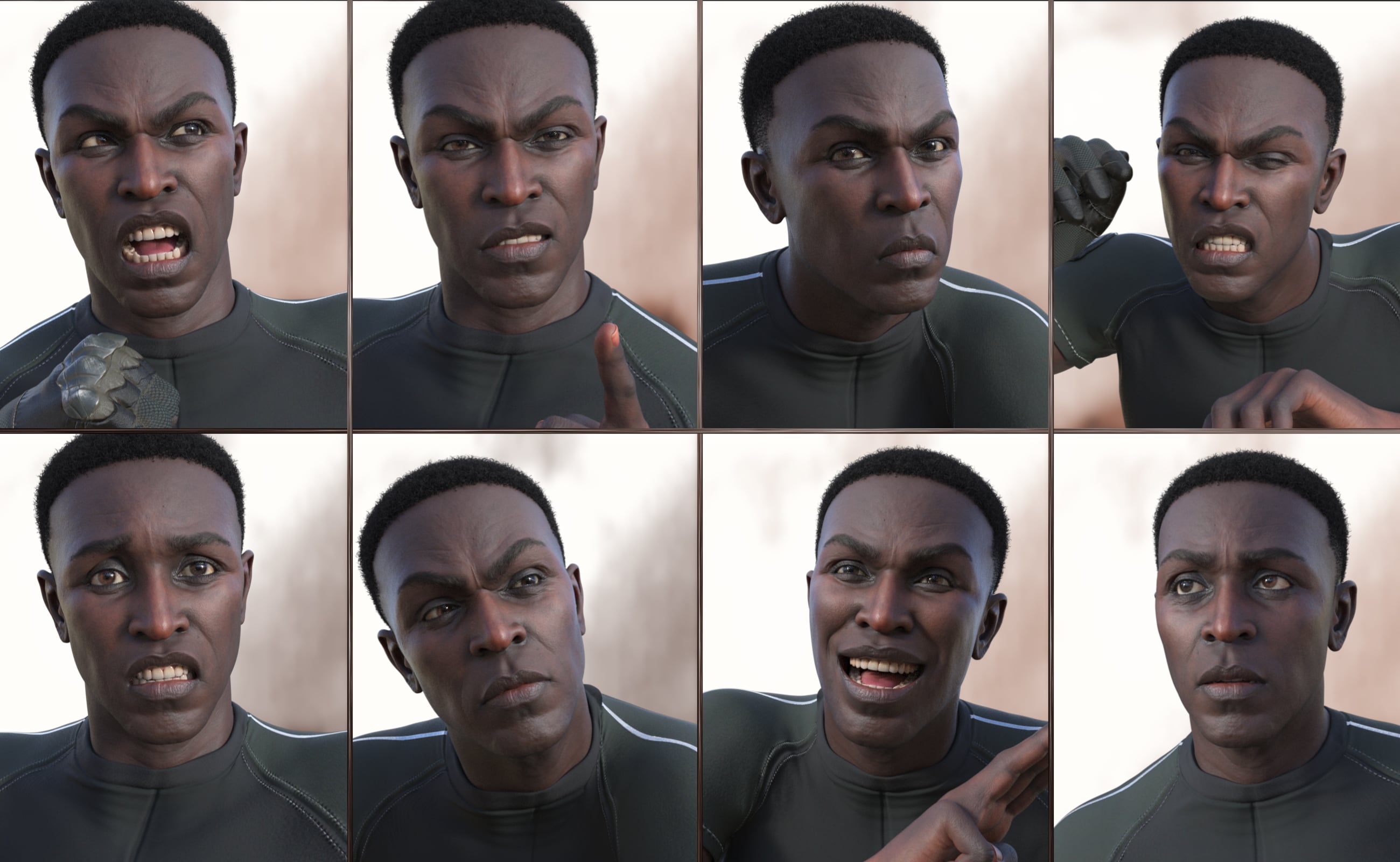 JW Bravery Expressions for Bishop 9 | Daz 3D