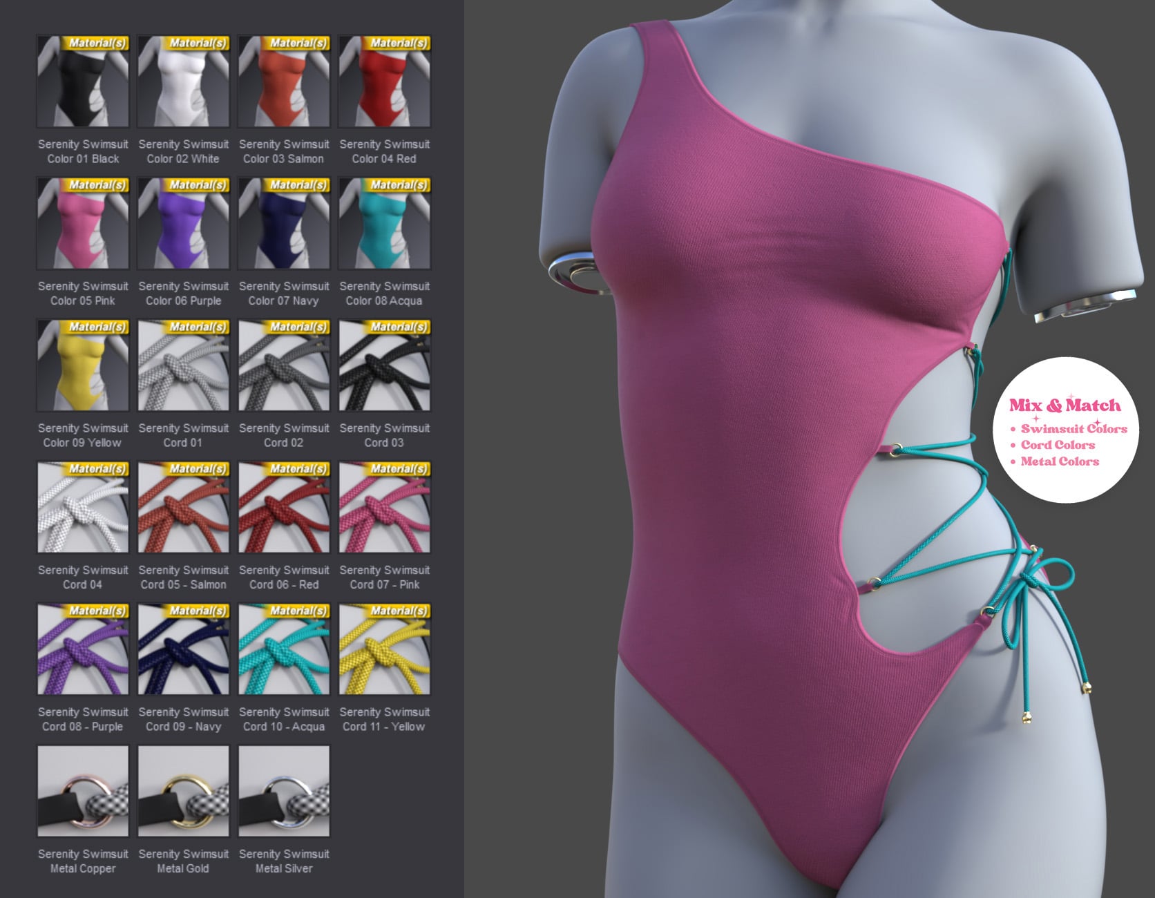 CHB Serenity Character and Swimsuit Bundle | Daz 3D