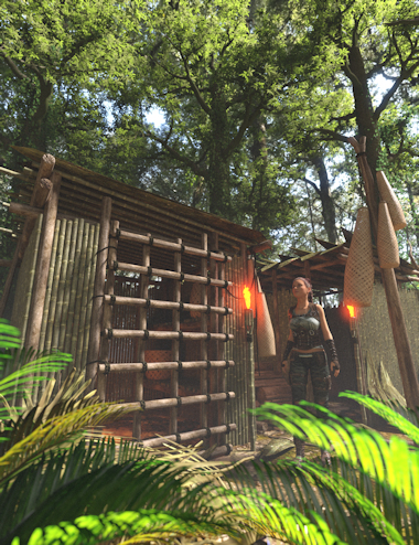 Jungle Storage Huts 1 | Daz 3D