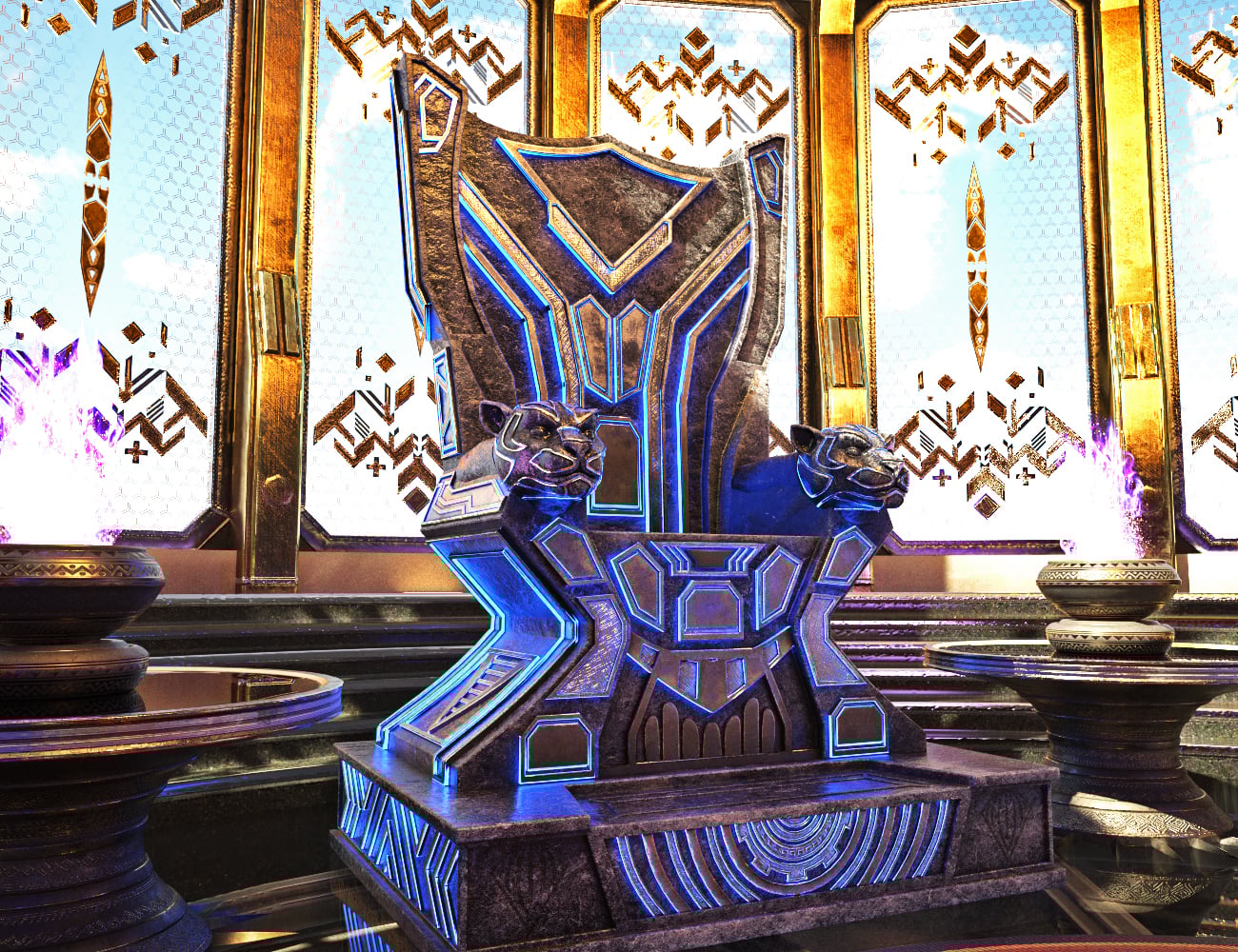 XI Futuristic African Throne | Daz 3D