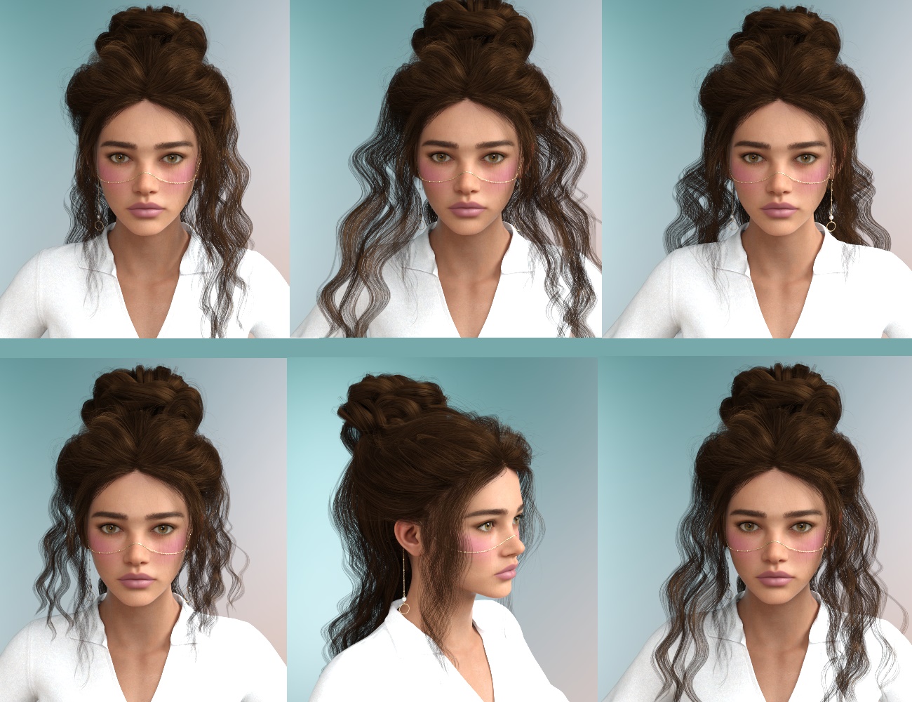 L3D Quick Click Sunday Hair Shapes | Daz 3D