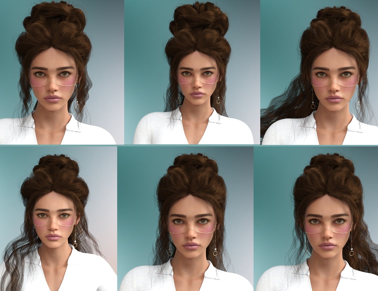 L3D Quick Click Sunday Hair Shapes | Daz 3D