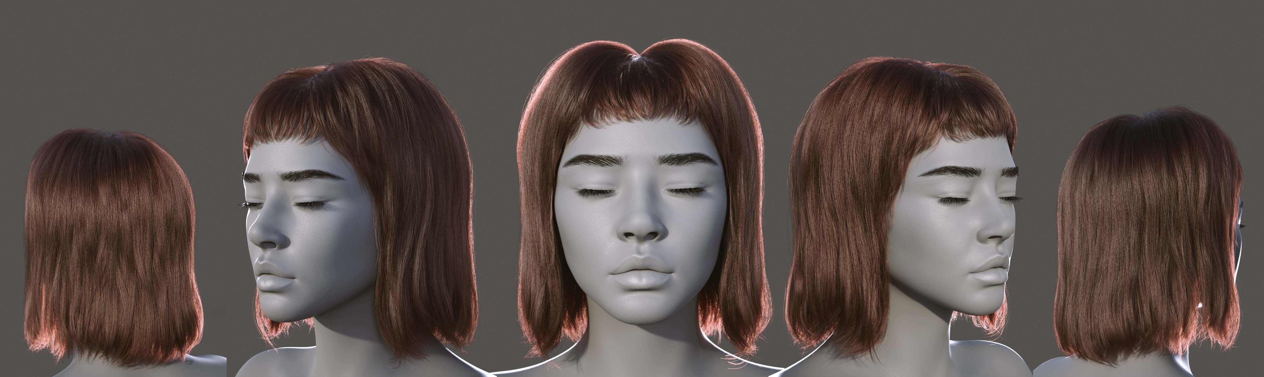 dForce AK Bold Hair for Genesis 9 | Daz 3D