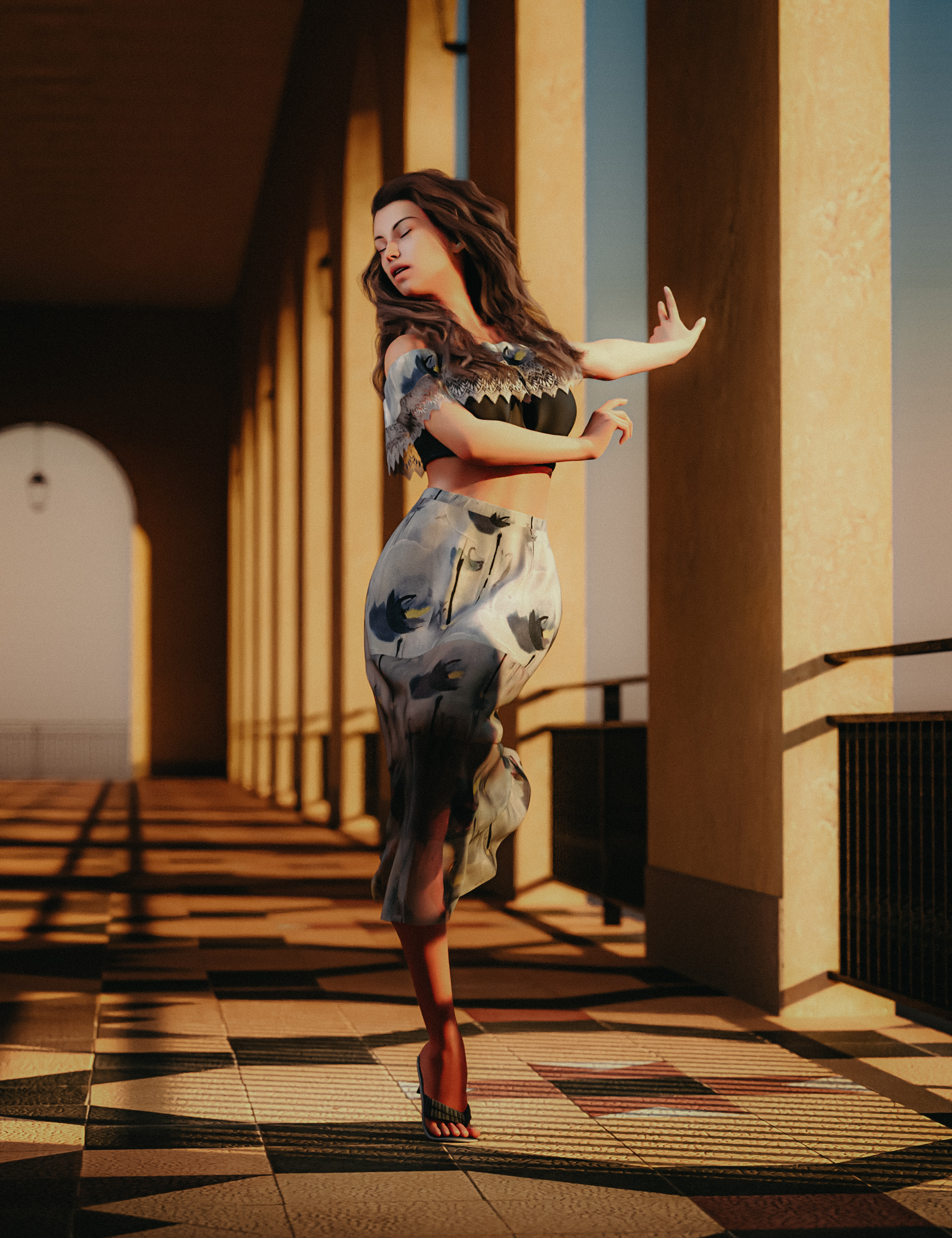 HT Italian Arch Bridge and Candle | Daz 3D