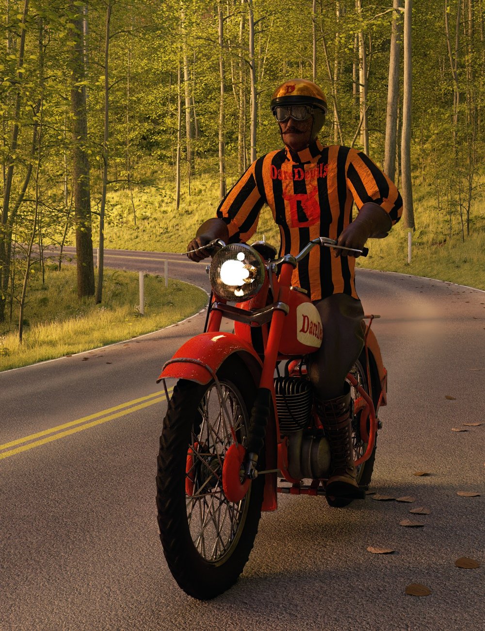 Daredevils Stunt Biker Outfit | Daz 3D