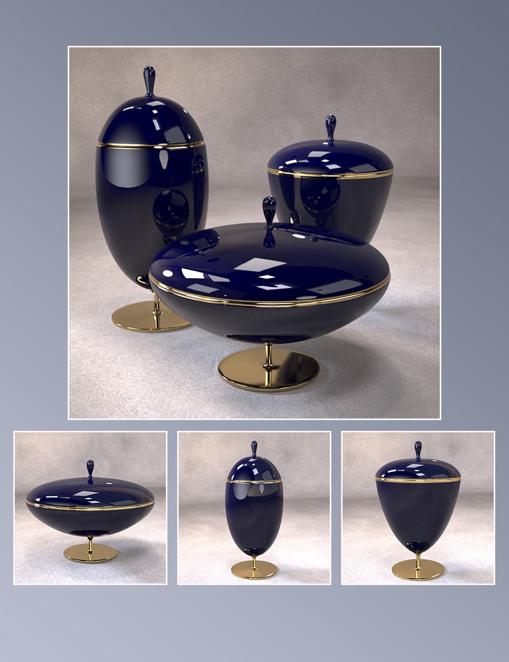 Art Deco Vases | Daz 3D