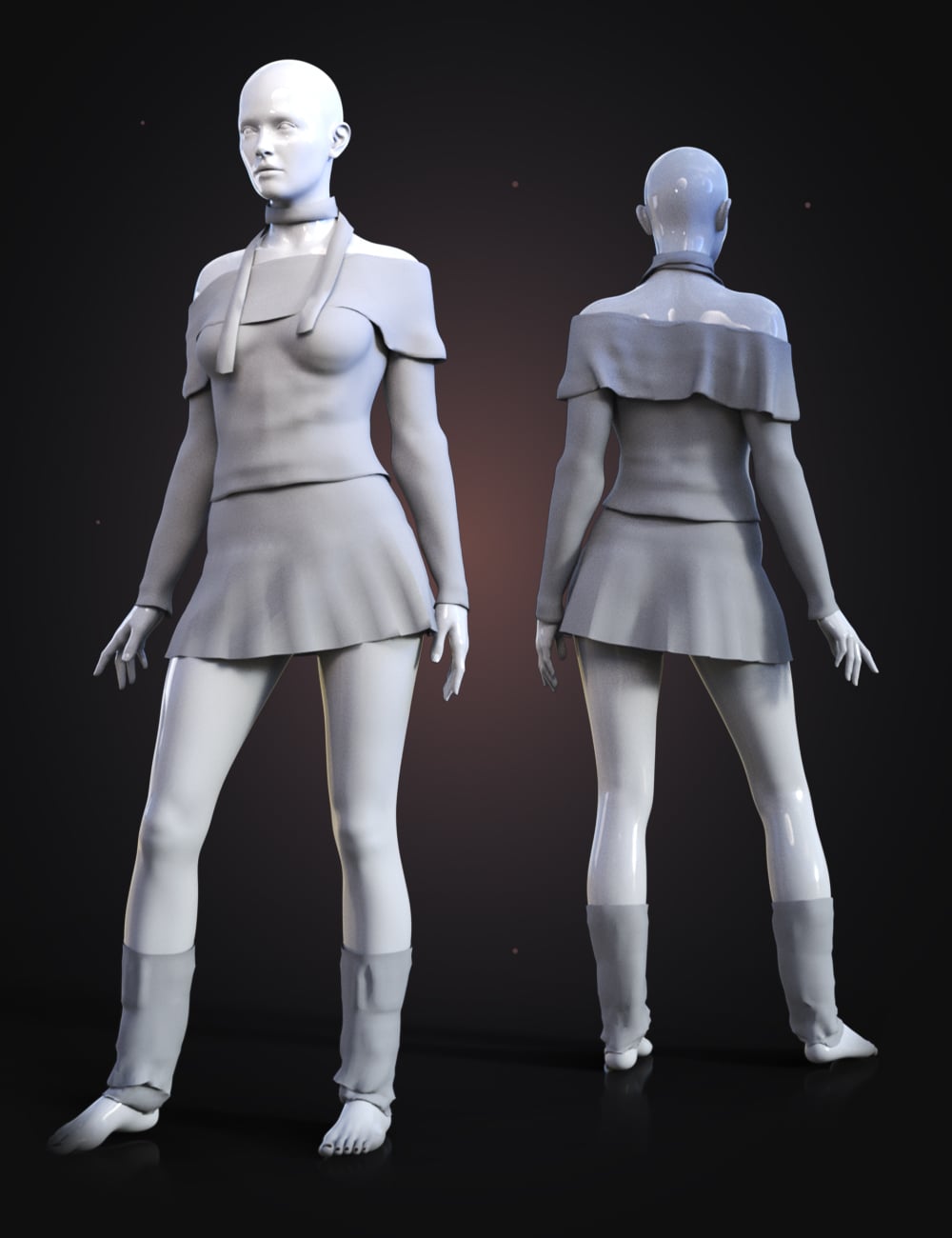 dForce LA Cozy Day Outfit for Genesis 9 and 8 Female | Daz 3D
