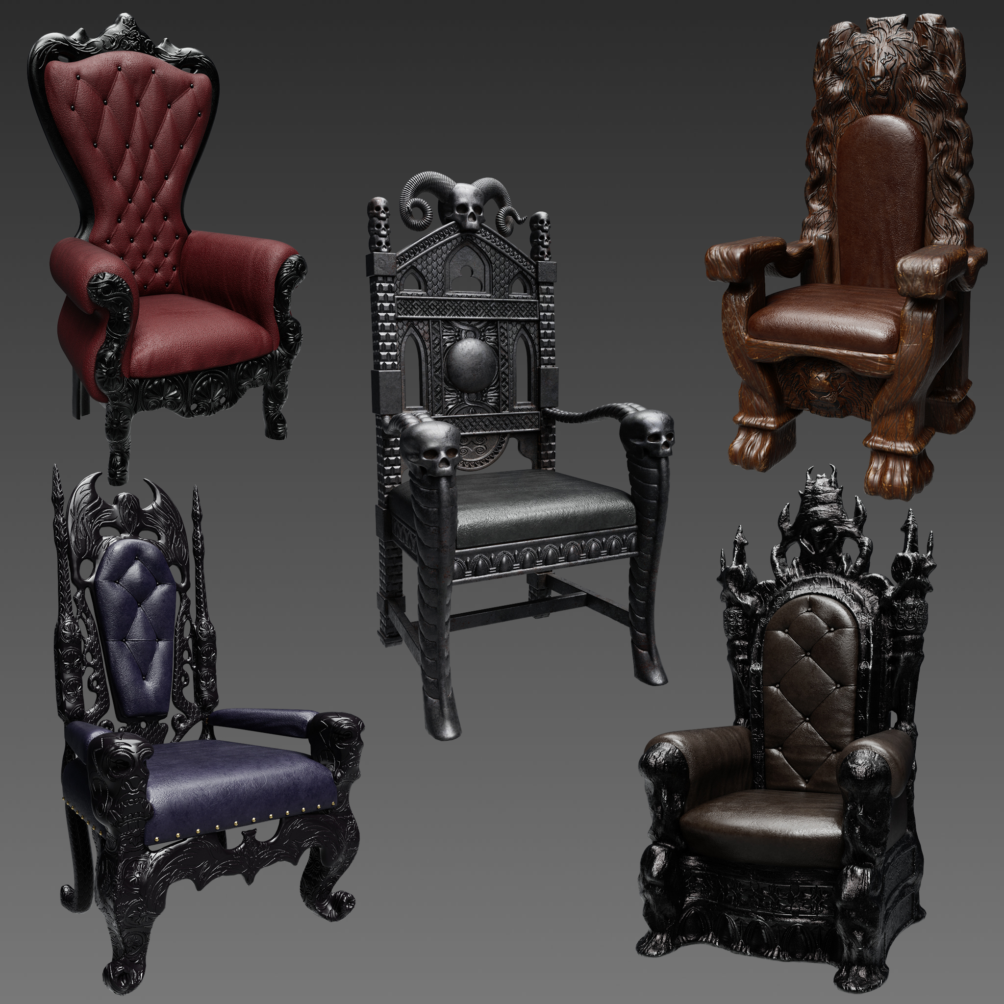 FG 25 Dream Fantasy Chairs | Daz 3D