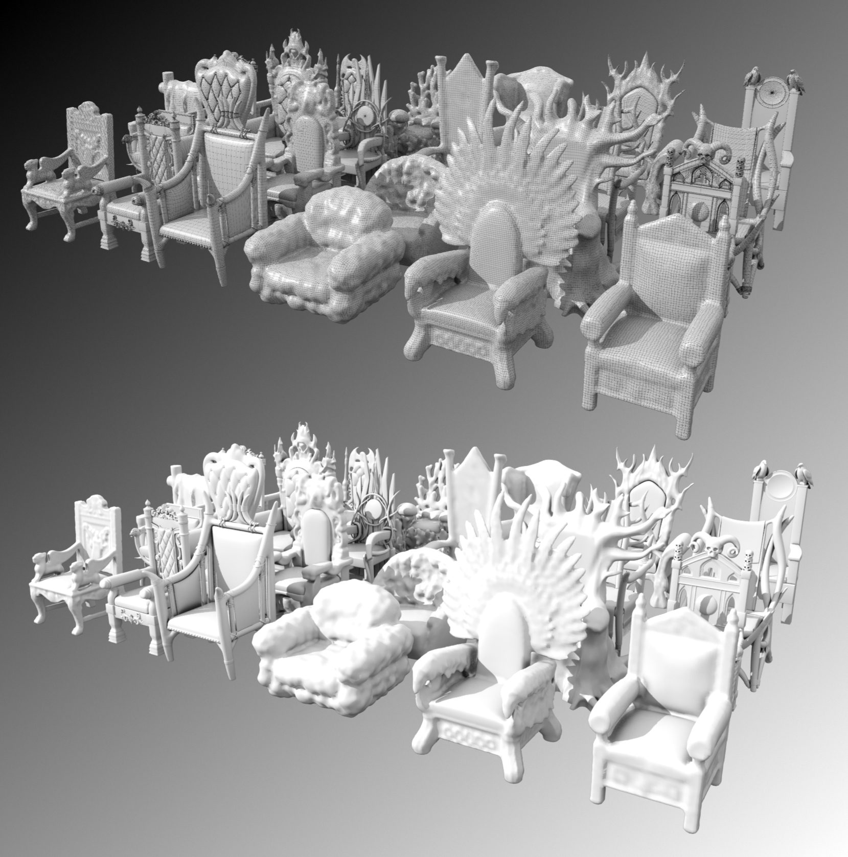 FG 25 Dream Fantasy Chairs | Daz 3D