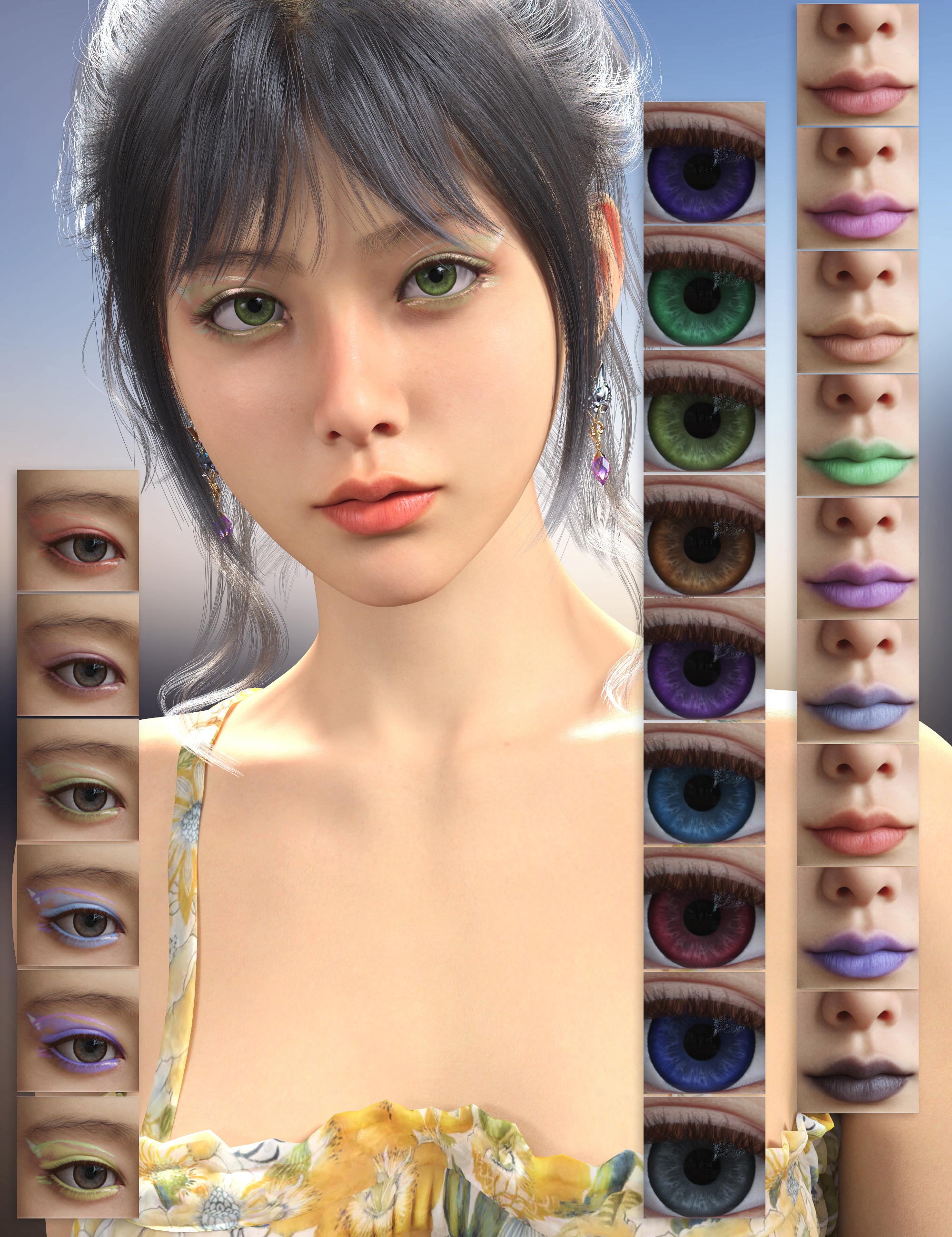 Vo Momo and Young, and Vo Naoko and Young HD for Genesis 9 Character Bundle | Daz 3D
