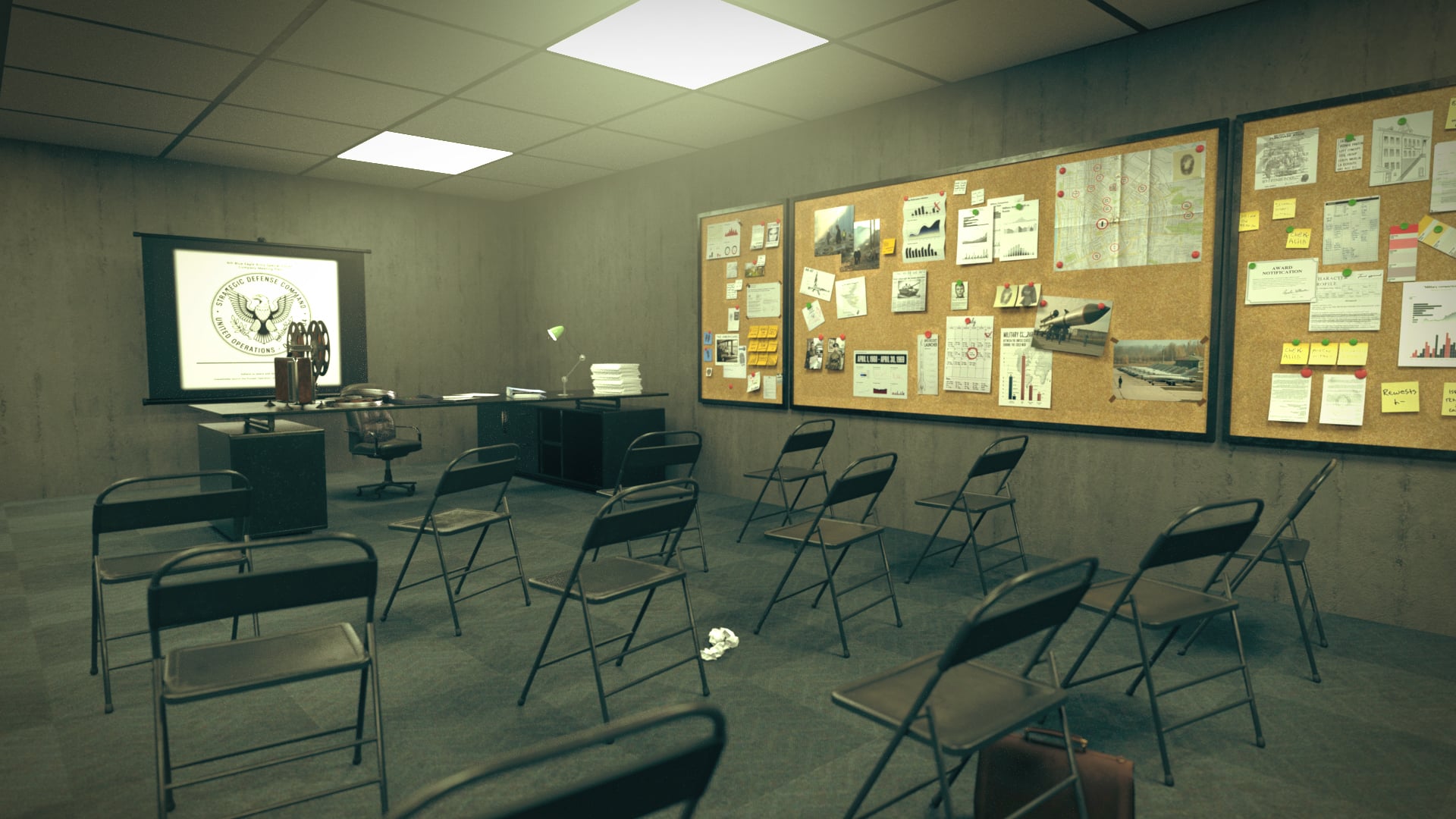 Military Briefing Room Scene | Daz 3D