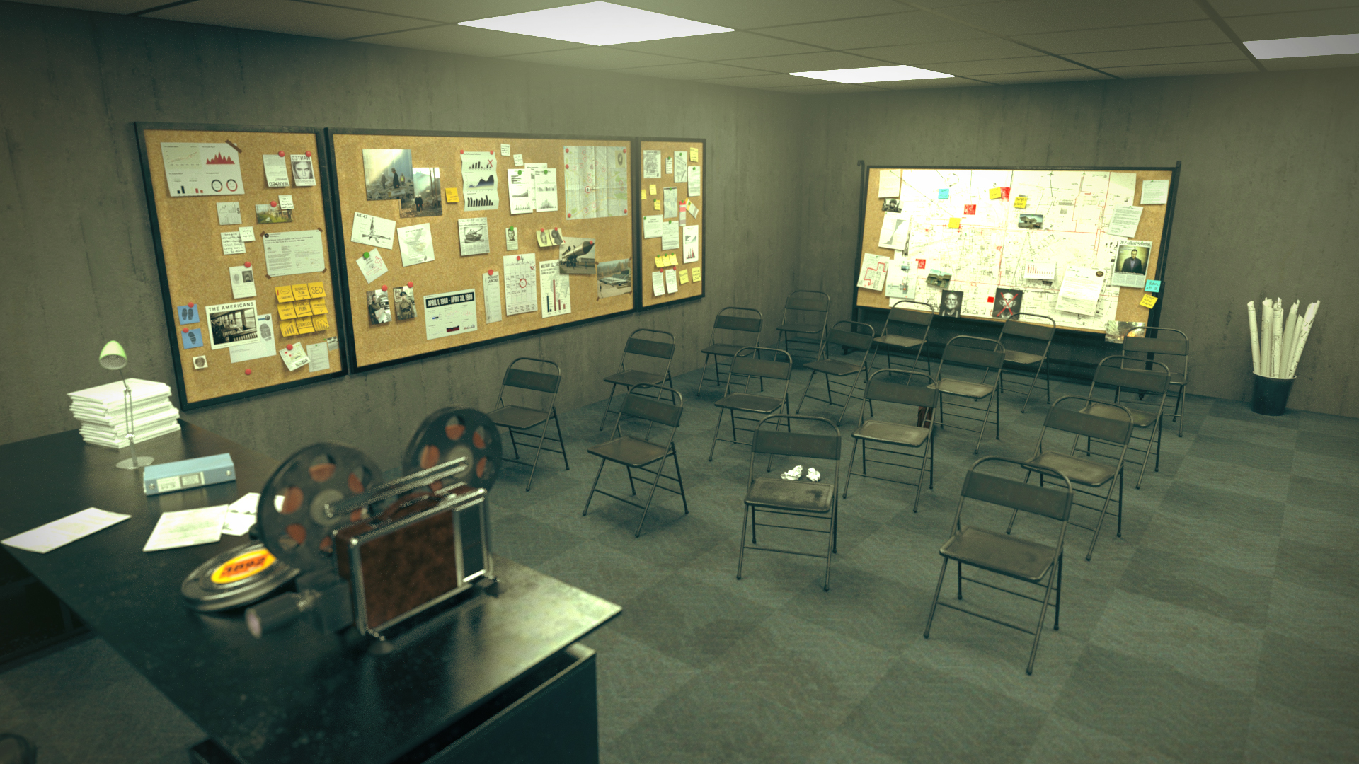 Military Briefing Room Scene | Daz 3D