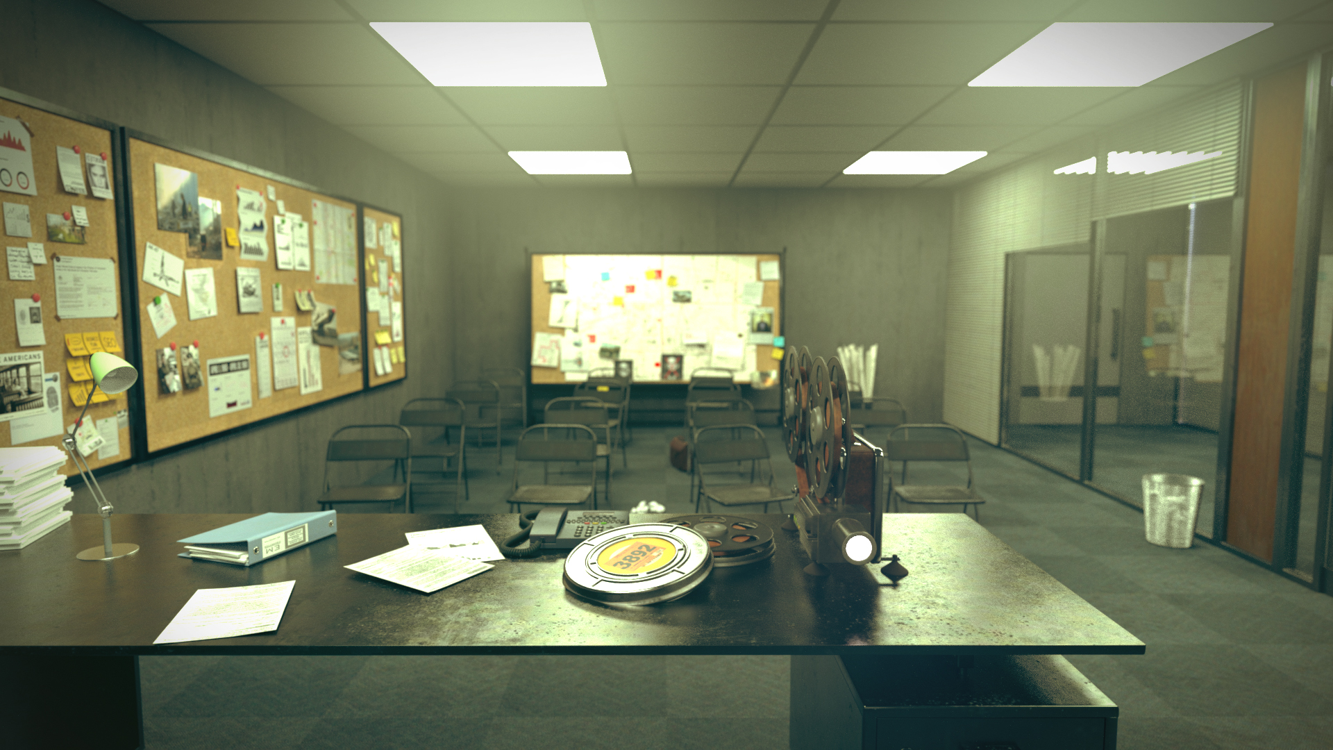 Military Briefing Room Scene | Daz 3D