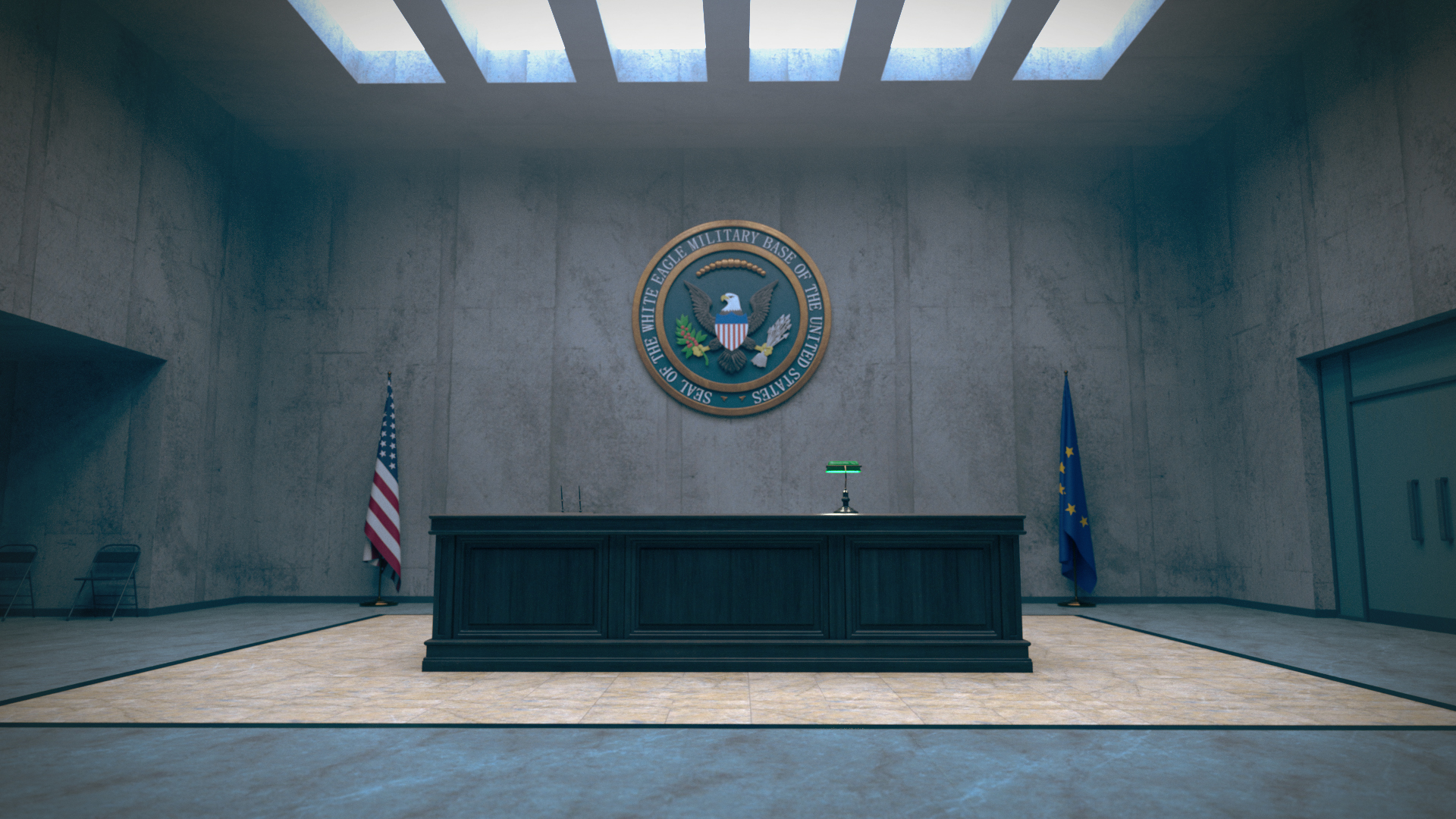 Military Reception Room Scene | Daz 3D