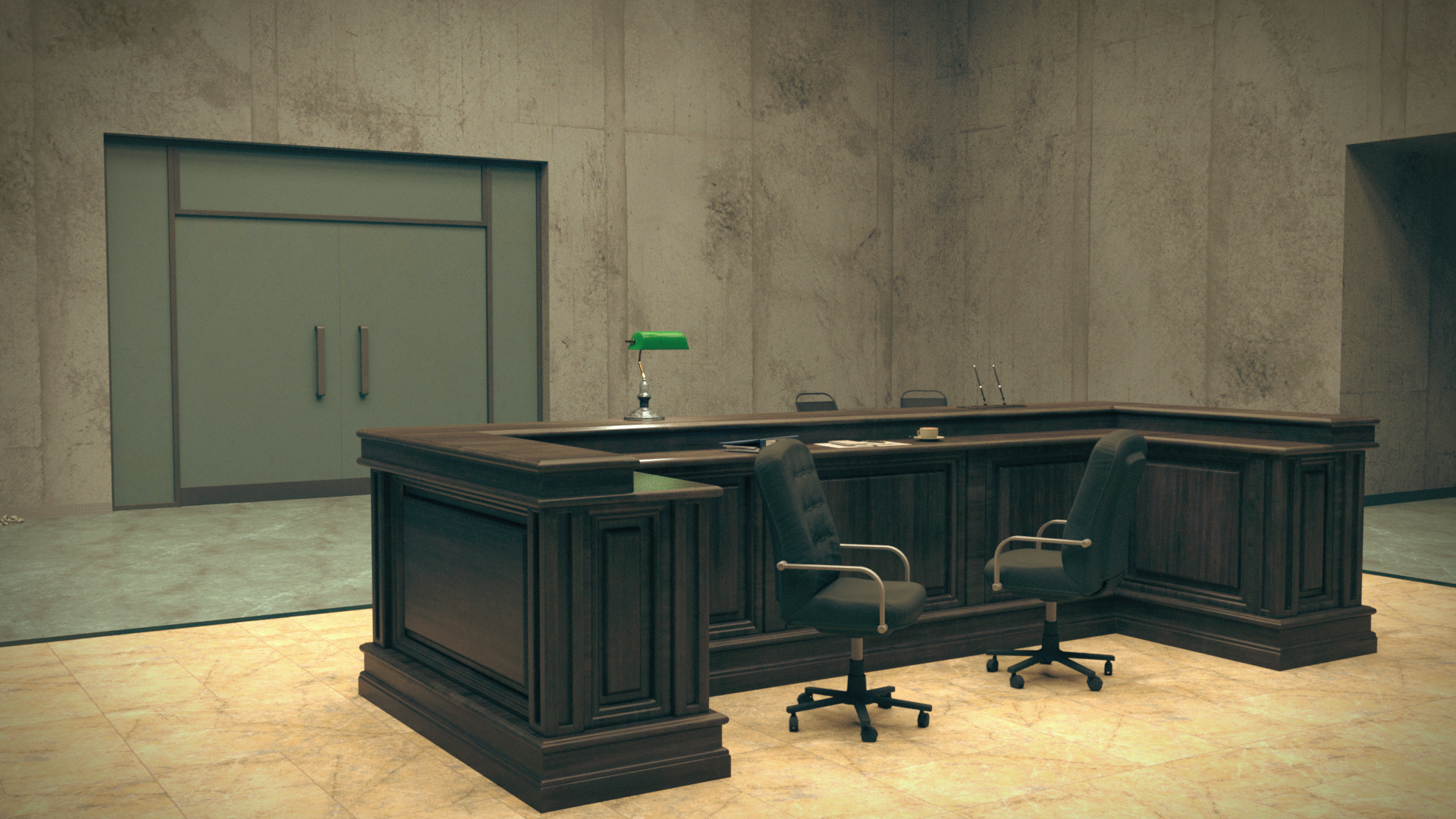 Military Reception Room Scene | Daz 3D