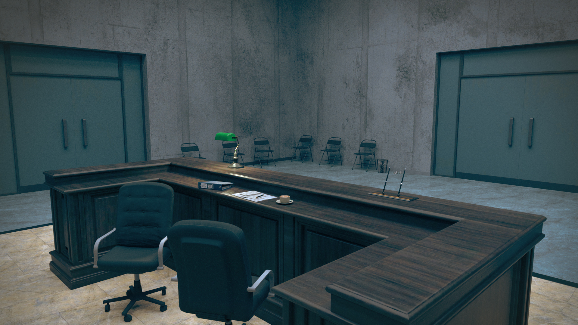 Military Reception Room Scene | Daz 3D