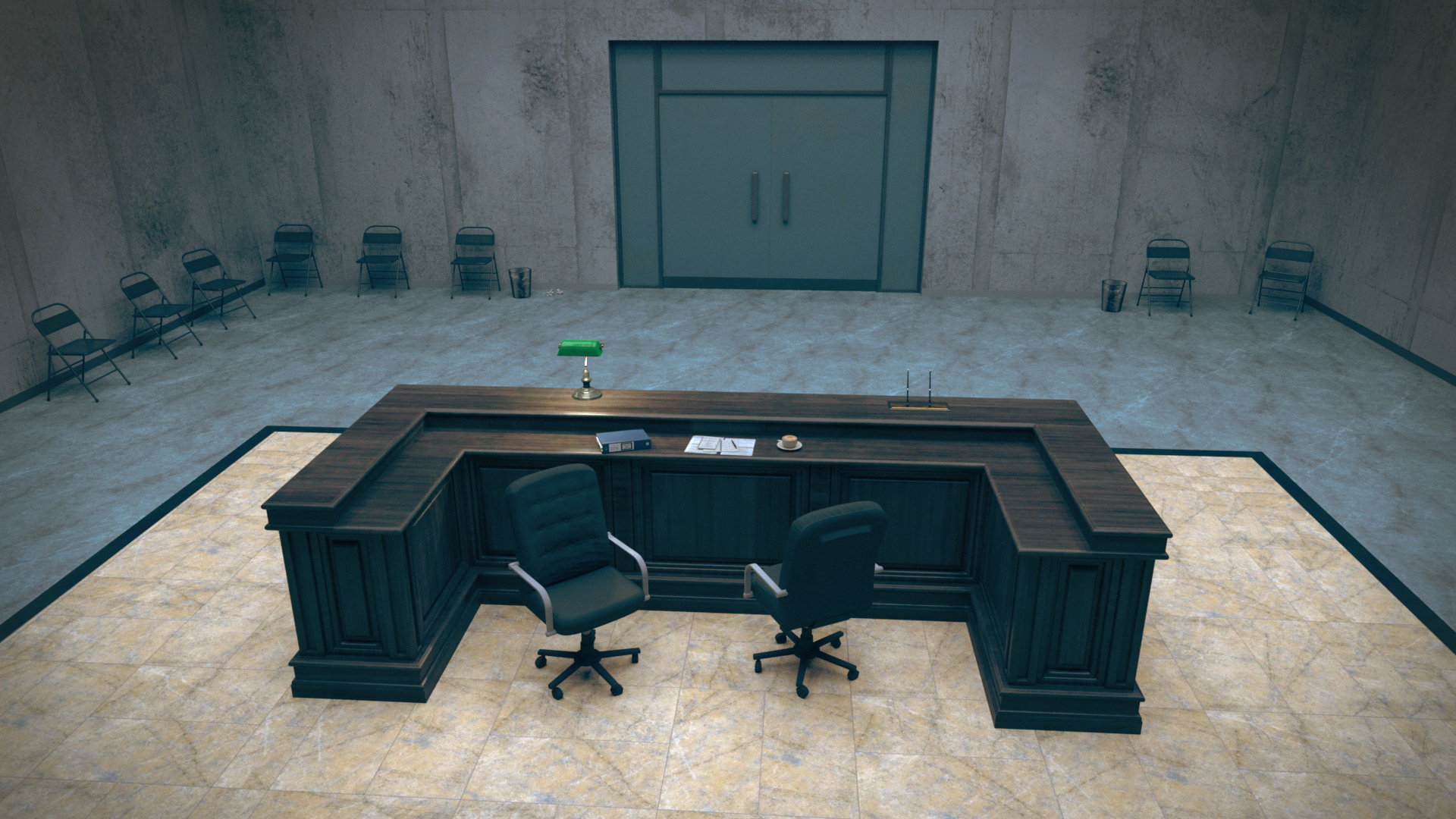 Military Reception Room Scene | Daz 3D
