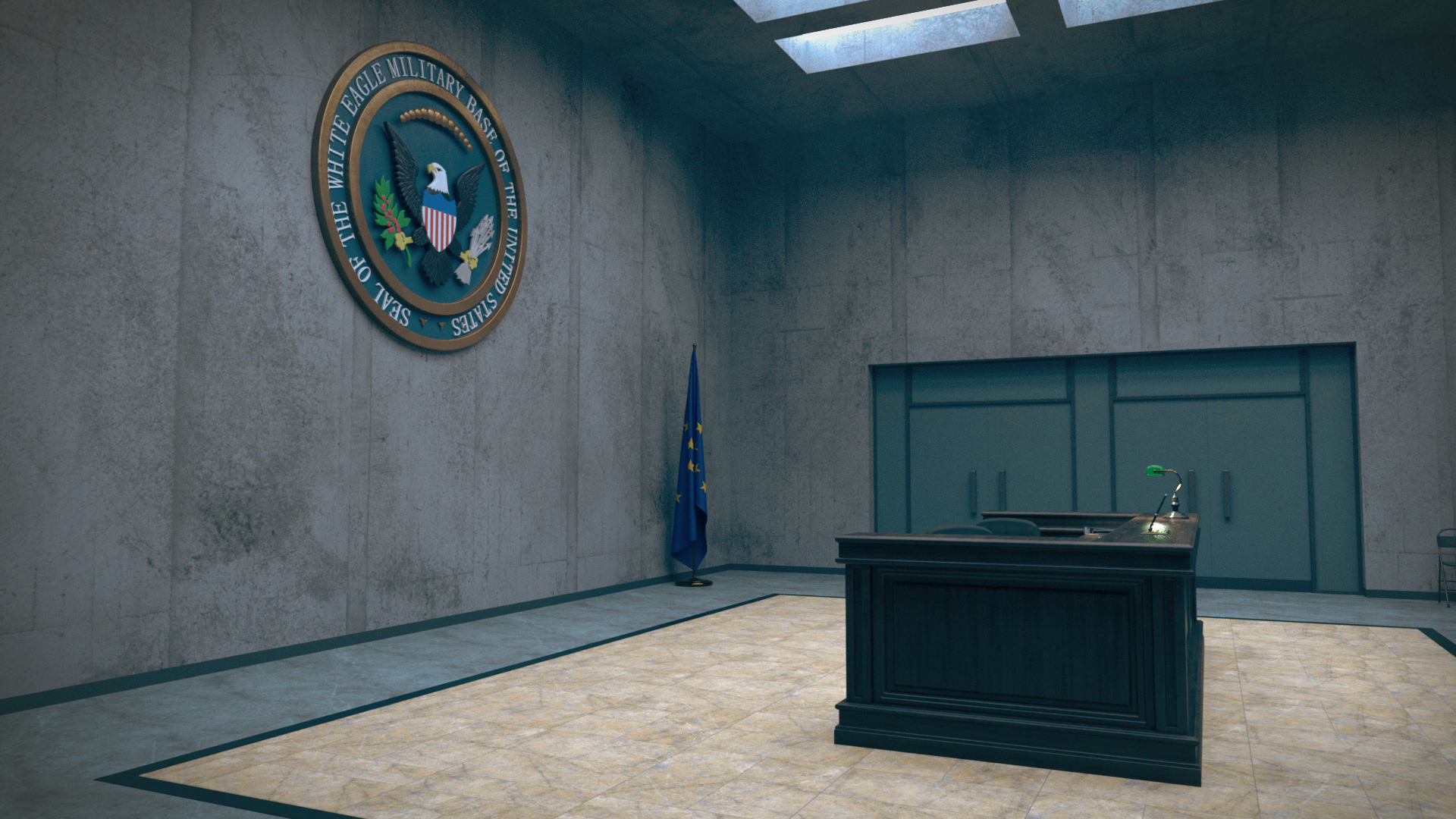 Military Reception Room Scene | Daz 3D