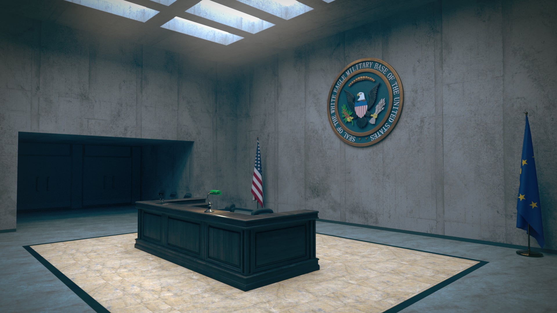 Military Reception Room Scene | Daz 3D