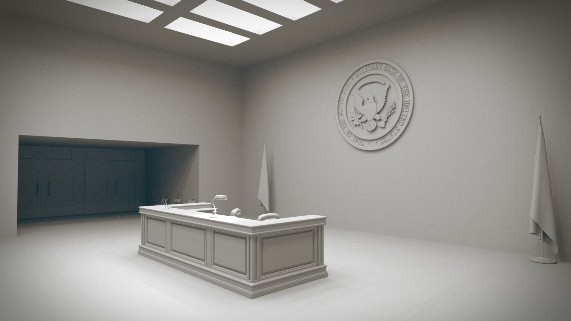 Military Reception Room Scene | Daz 3D
