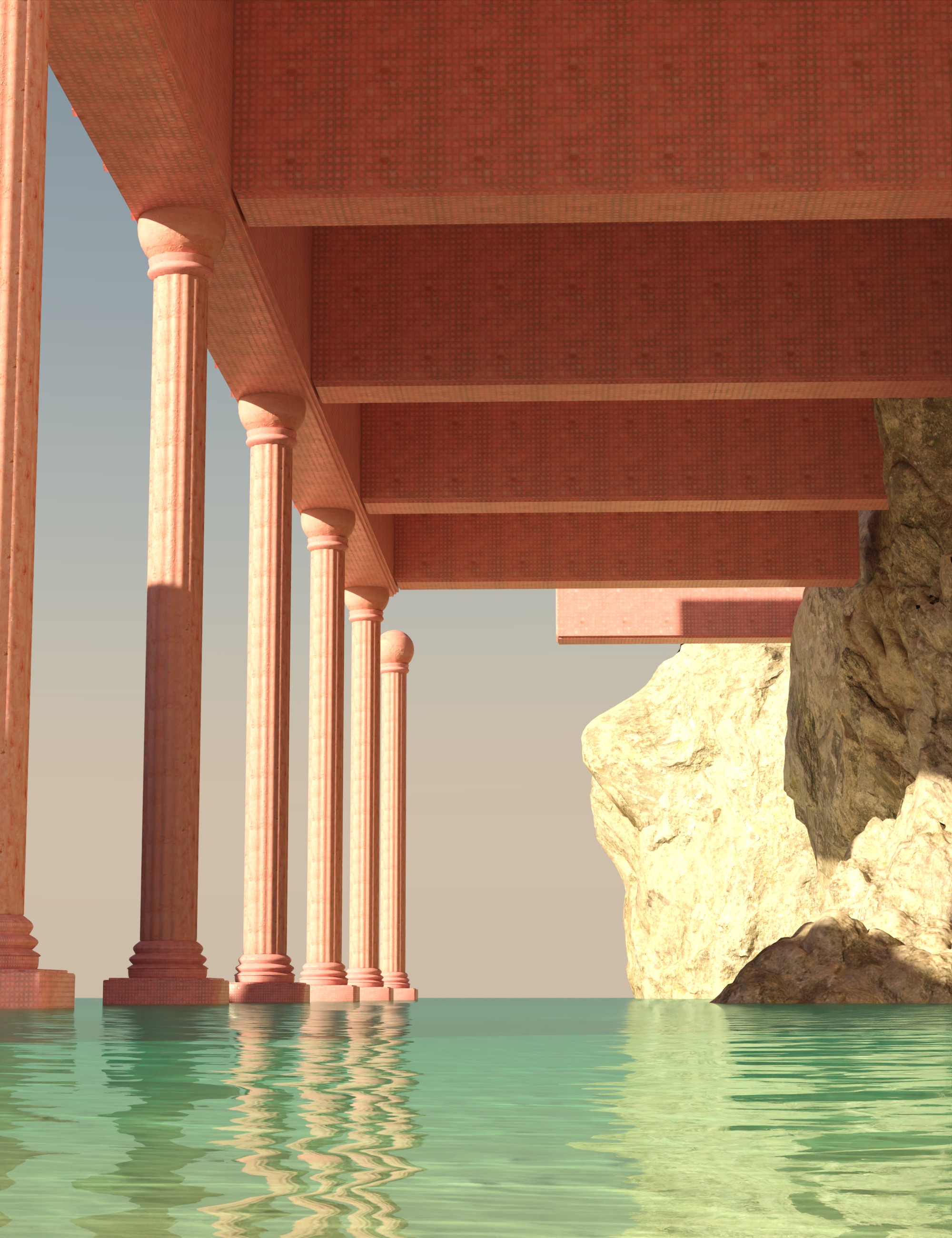 HT Greek Pink Columns Dream | Daz 3D