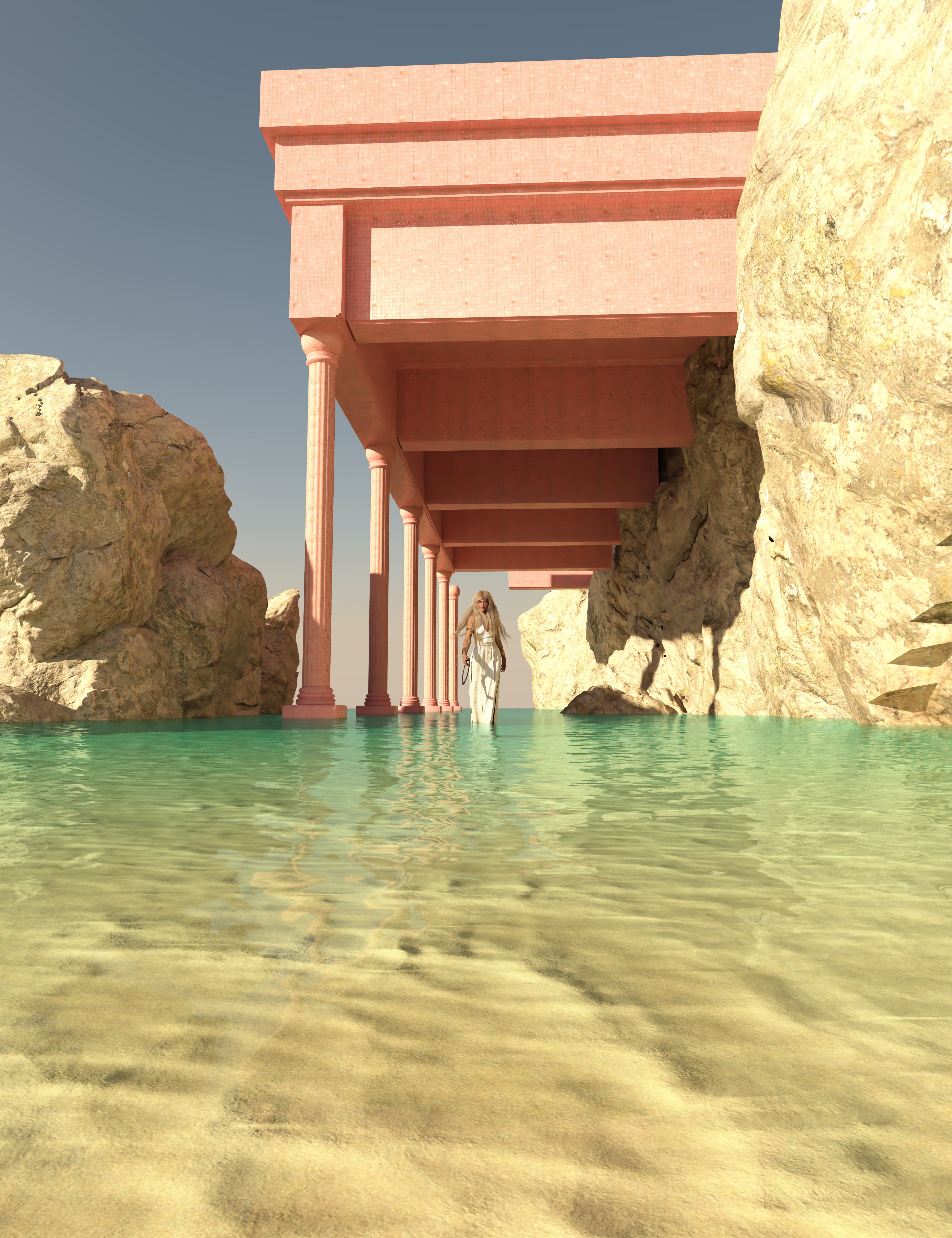HT Greek Pink Columns Dream | Daz 3D