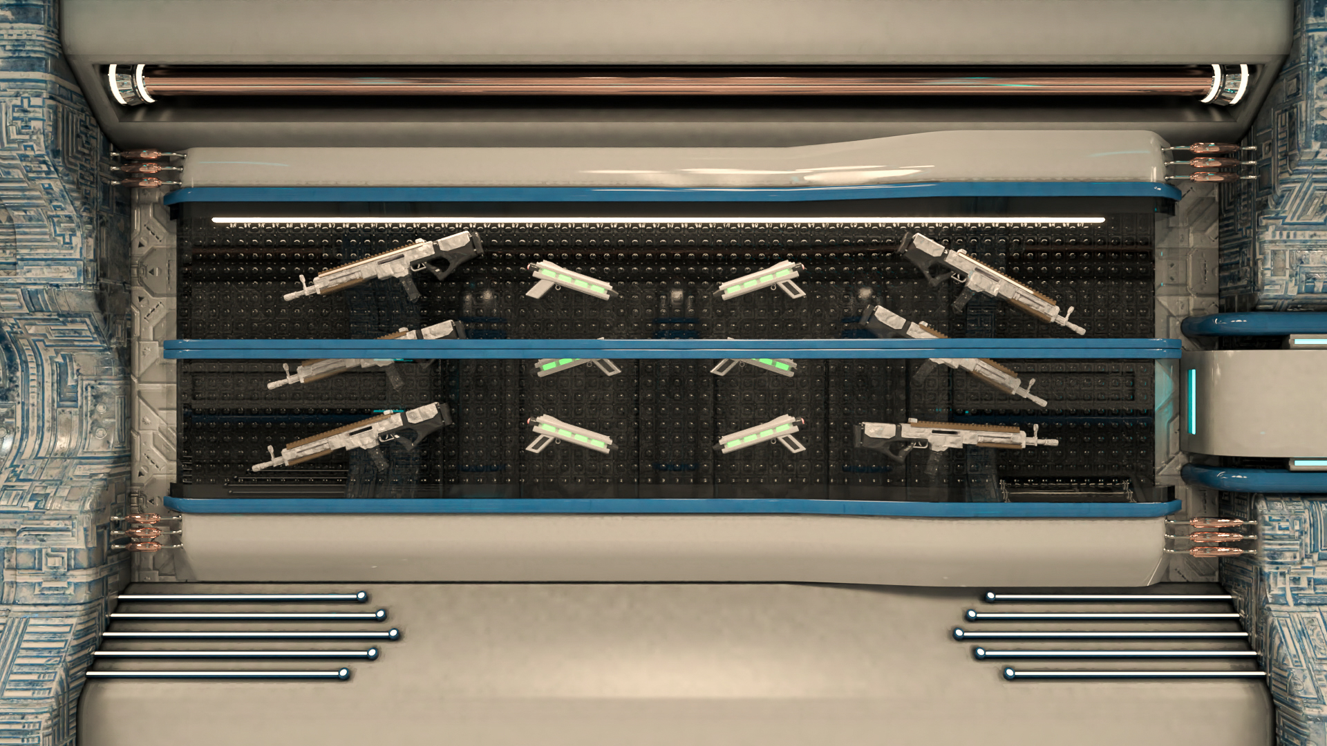 Sci-Fi Firearm Hallway | Daz 3D