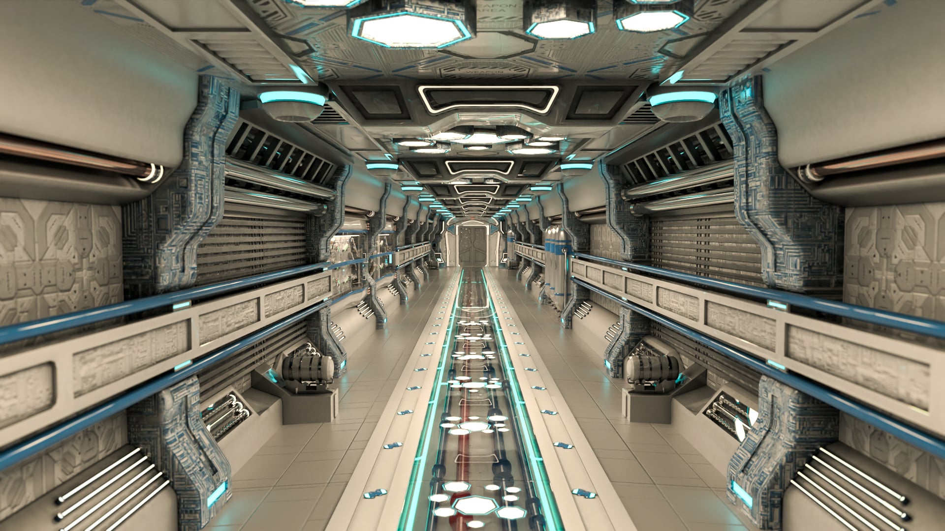 Sci Fi Firearm Hallway Daz 3d