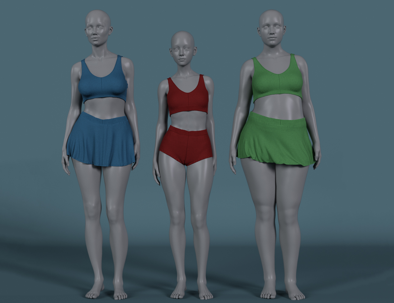 dForce GH Activewear Skort Outfit Genesis 9 and 8 | Daz 3D