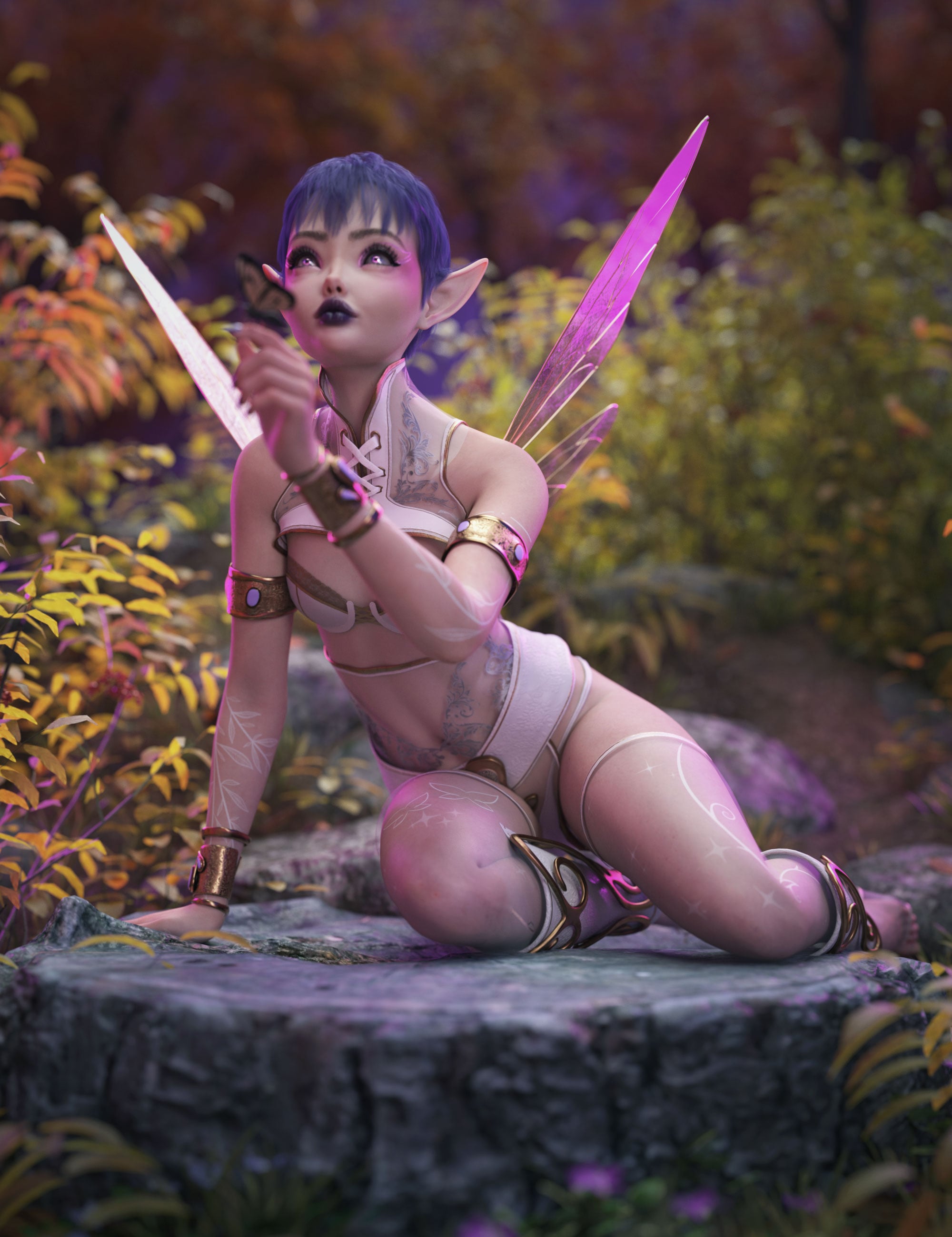 Pixie Hover Poses for Genesis 9 and 8 Female | Daz 3D
