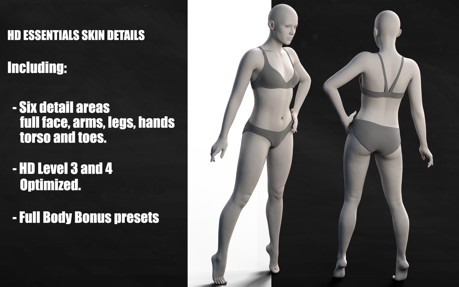 HD Essentials Skin Details for Genesis 9 | Daz 3D