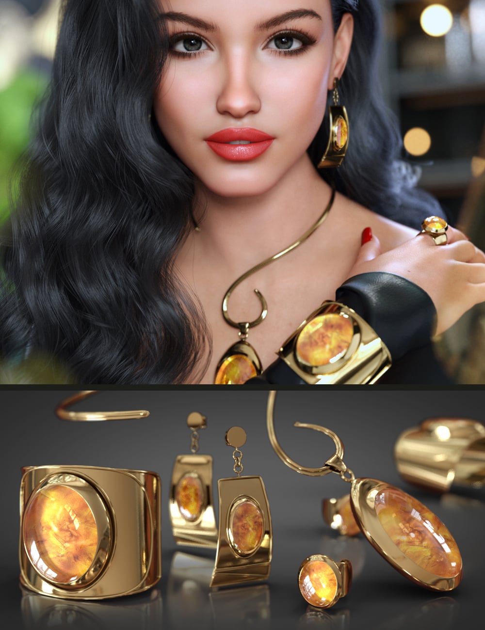 Addy Talia and VRV Talia Jewelry Bundle | Daz 3D