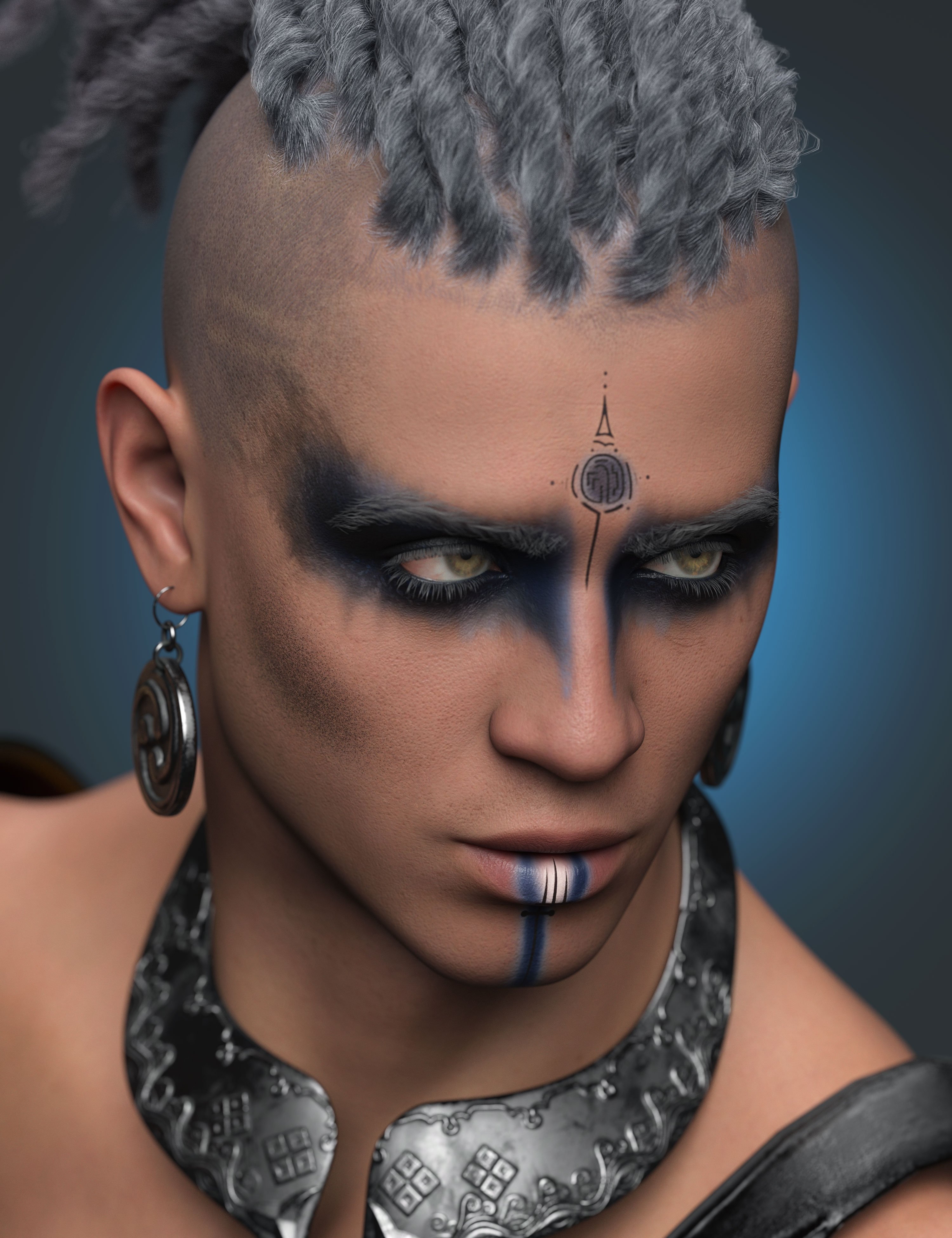 Savage War Paint LIE Makeup for Genesis 9 | Daz 3D