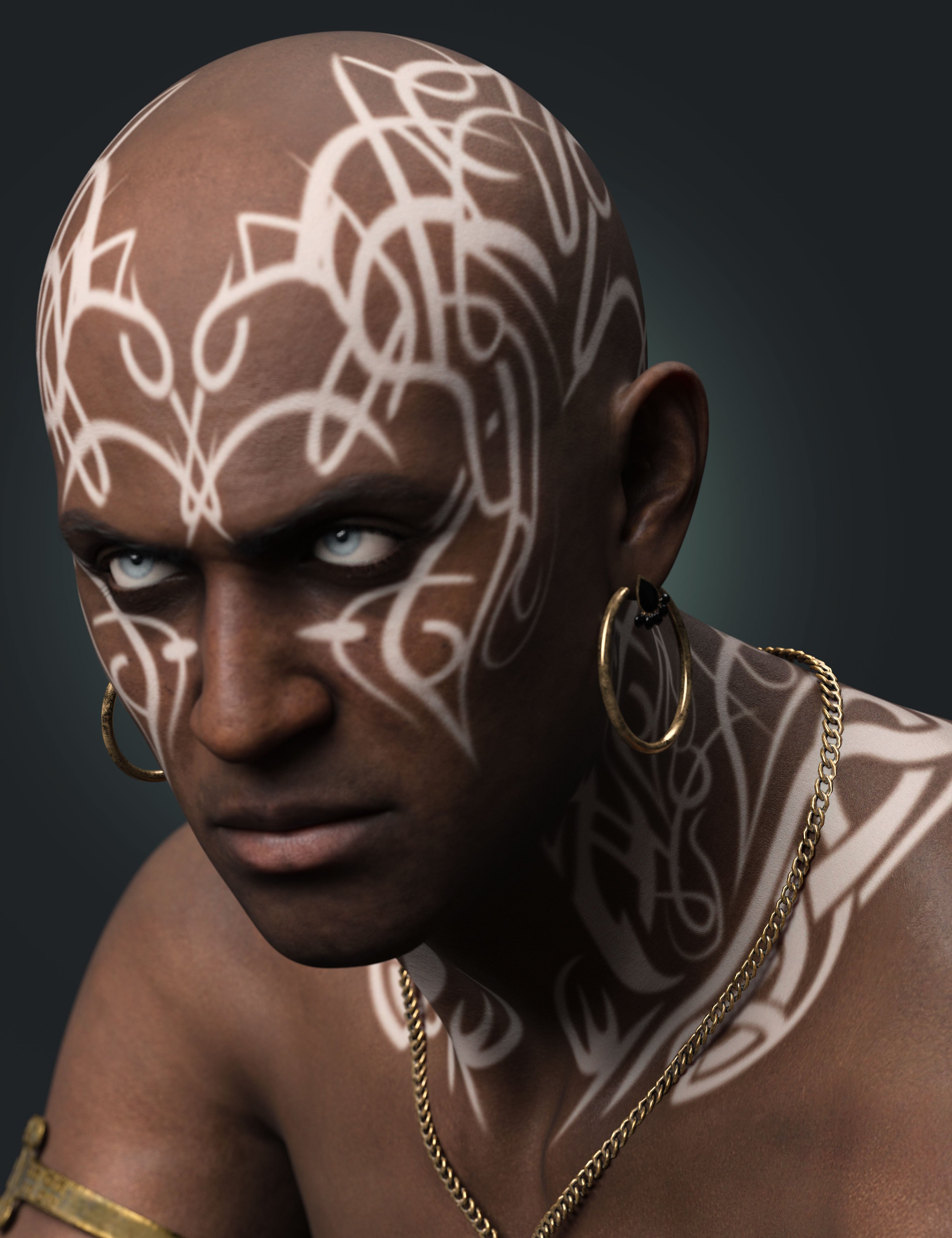 Savage War Paint LIE Makeup for Genesis 9 | Daz 3D