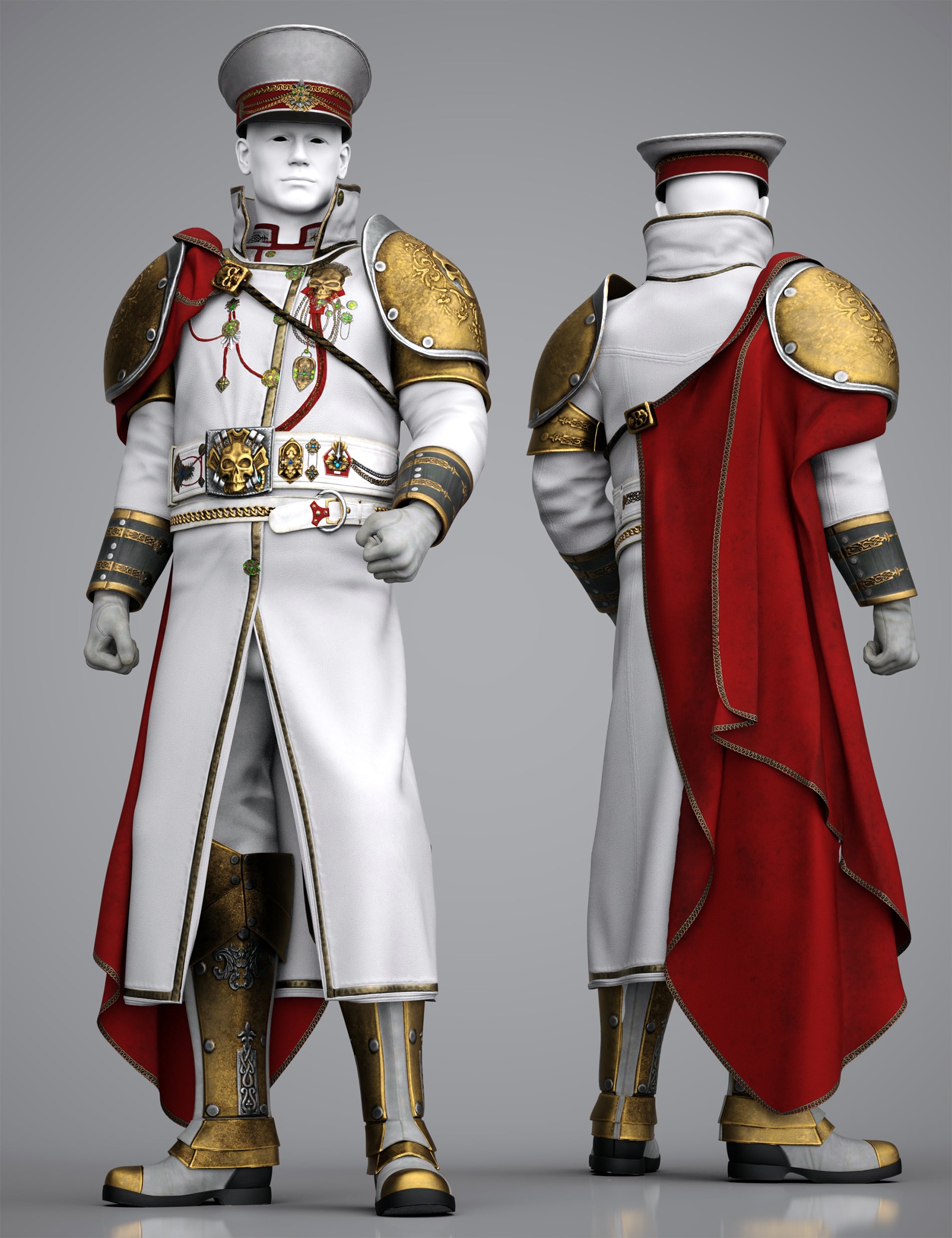 dForce Imperial Commander Outfit Texture Add-On | Daz 3D