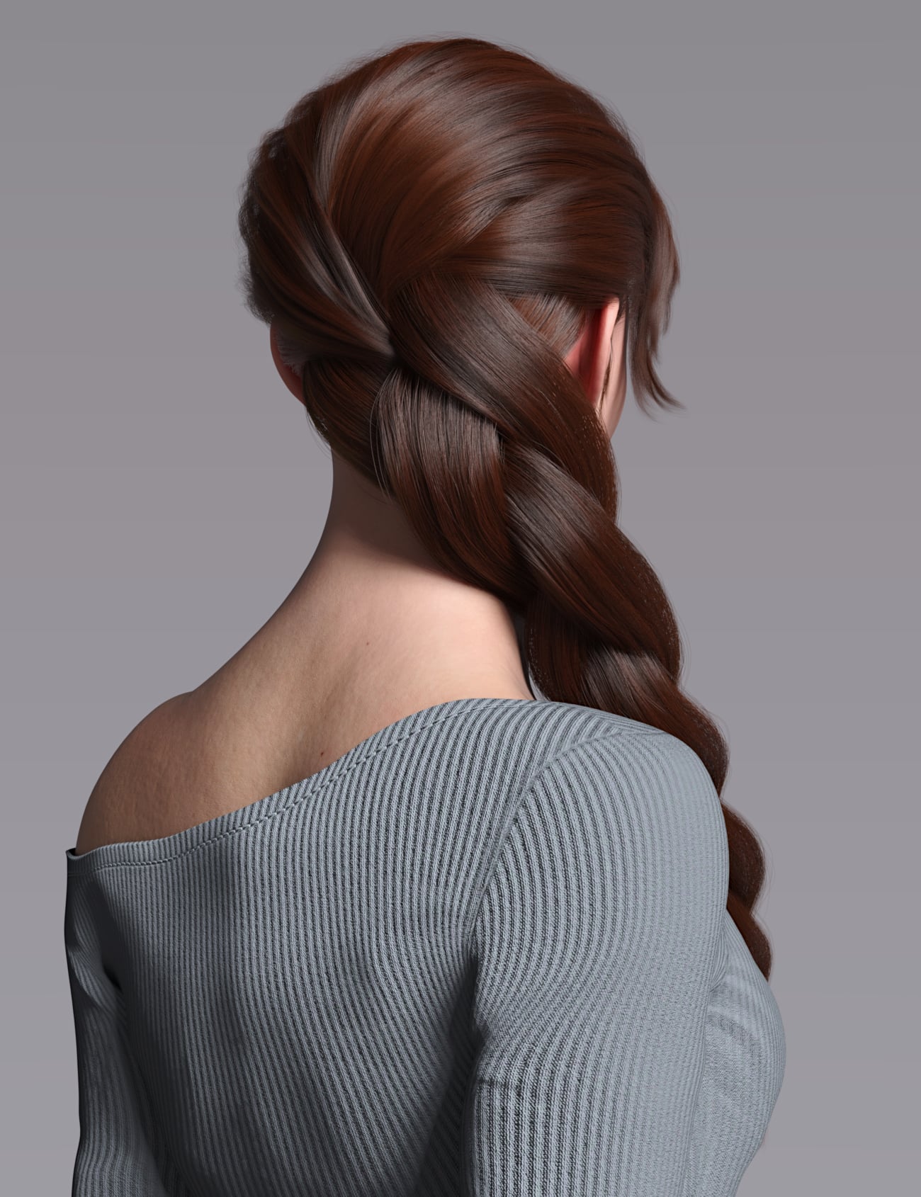 dForce Voluminous Side Braid for Genesis 9 | Daz 3D